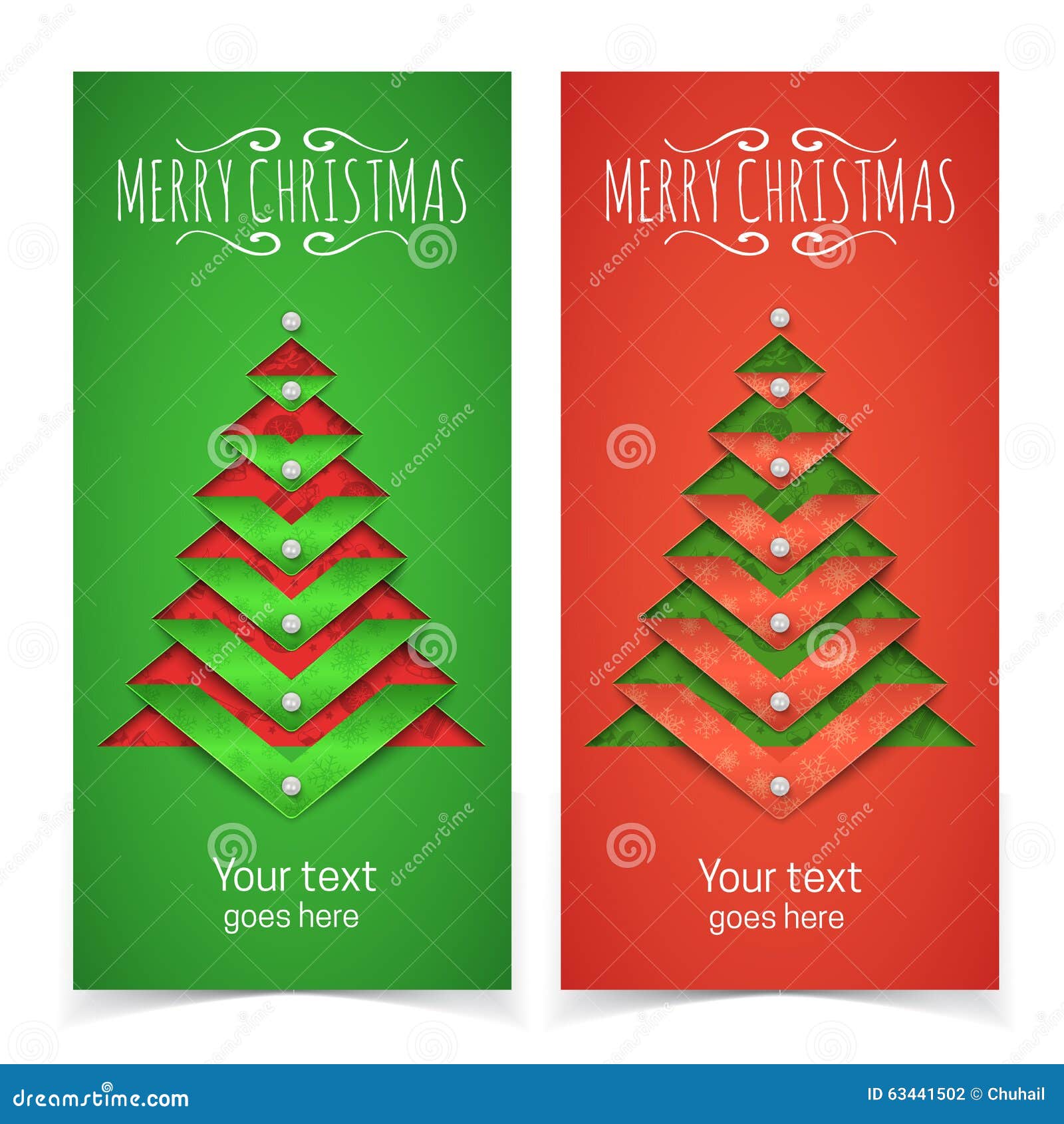 Papper Klippt Ut Julgran Och Text Vektor Illustrationer - Illustration ...