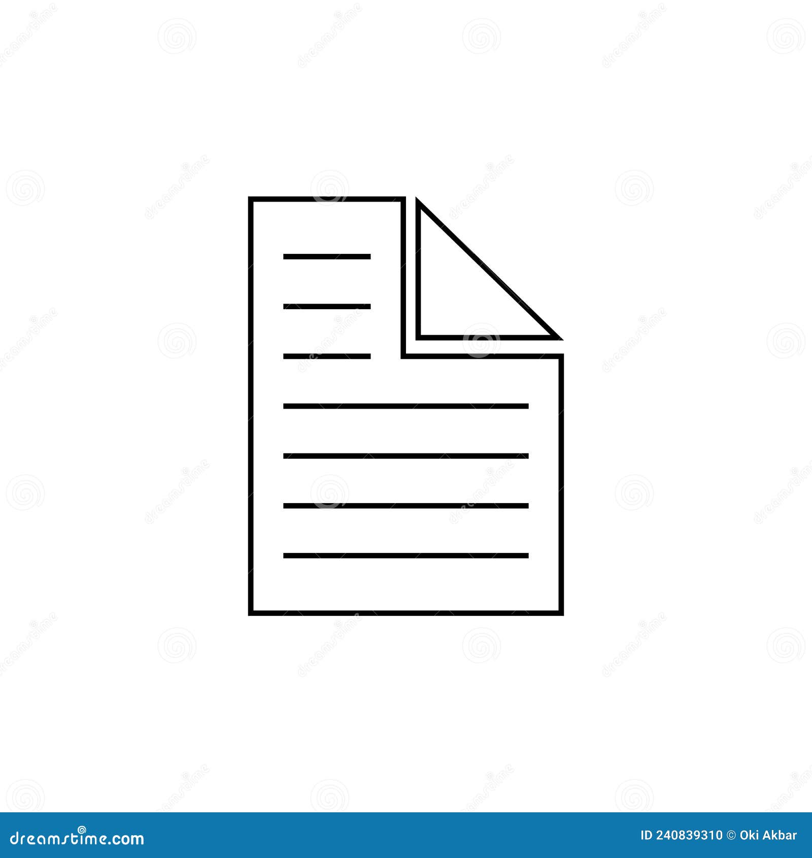 Papper Outline Icon Illustration Stock Vector - Illustration of text ...