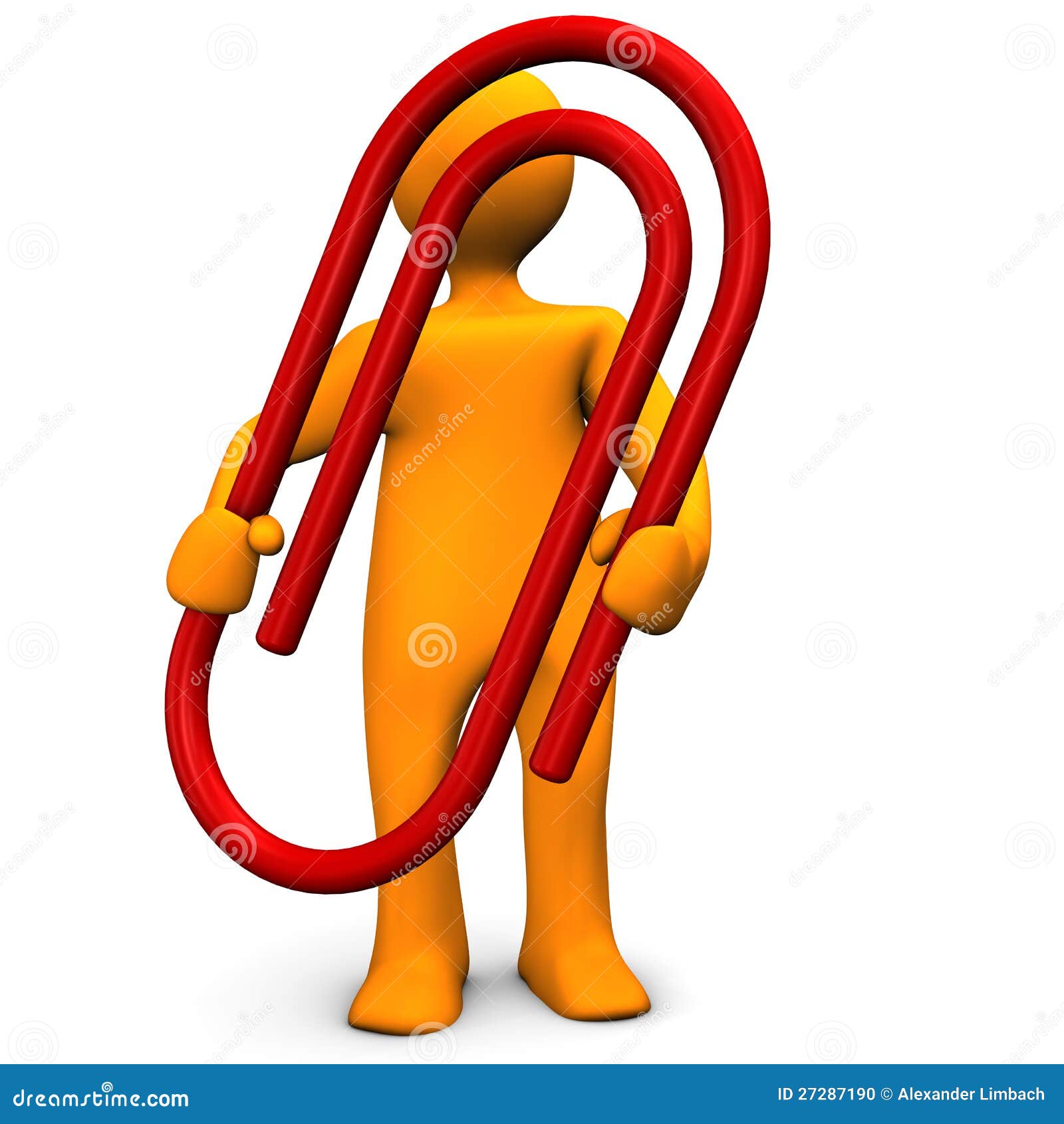 Papperclip Red stock illustration. Illustration of paper - 27287190