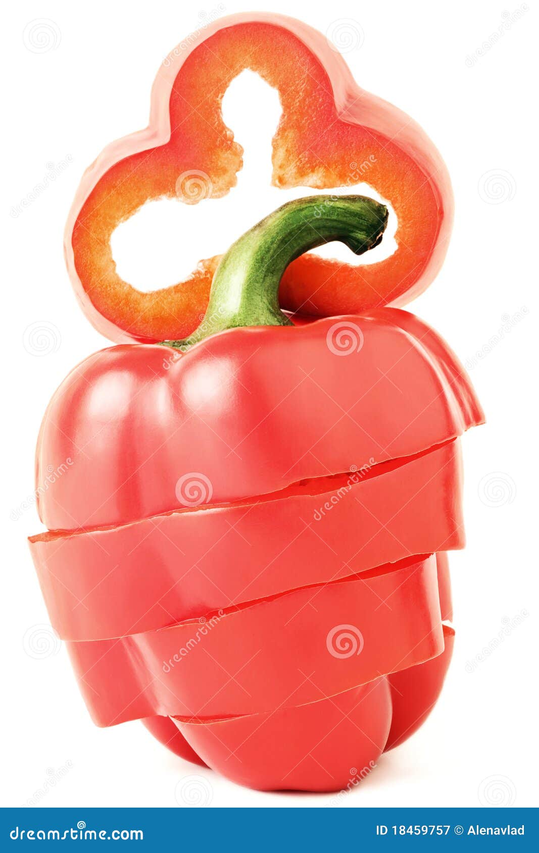 Red paprika isolated stock image. Image of ripe, food - 18459757