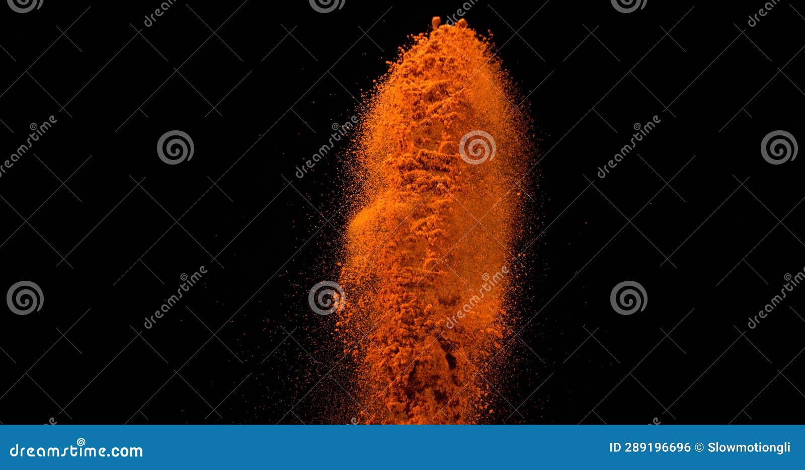 Paprika, Capsicum Annuum, Powder Falling Against Black Background Stock ...