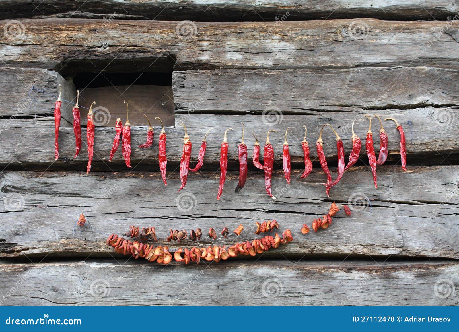 Paprika drying stock photo. Image of spices, wood, conservation - 27112478