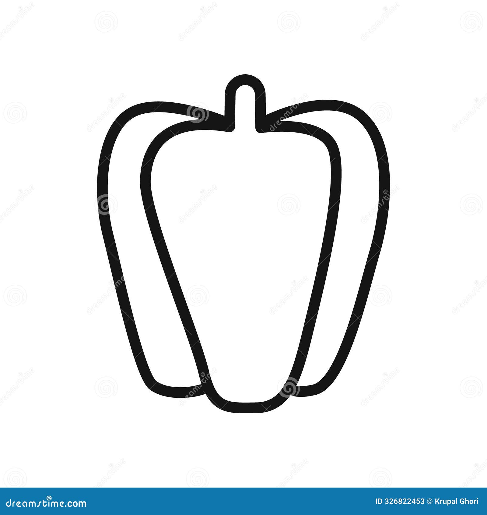 Paprika Icon Linear Vector Graphics Sign Stock Illustration ...