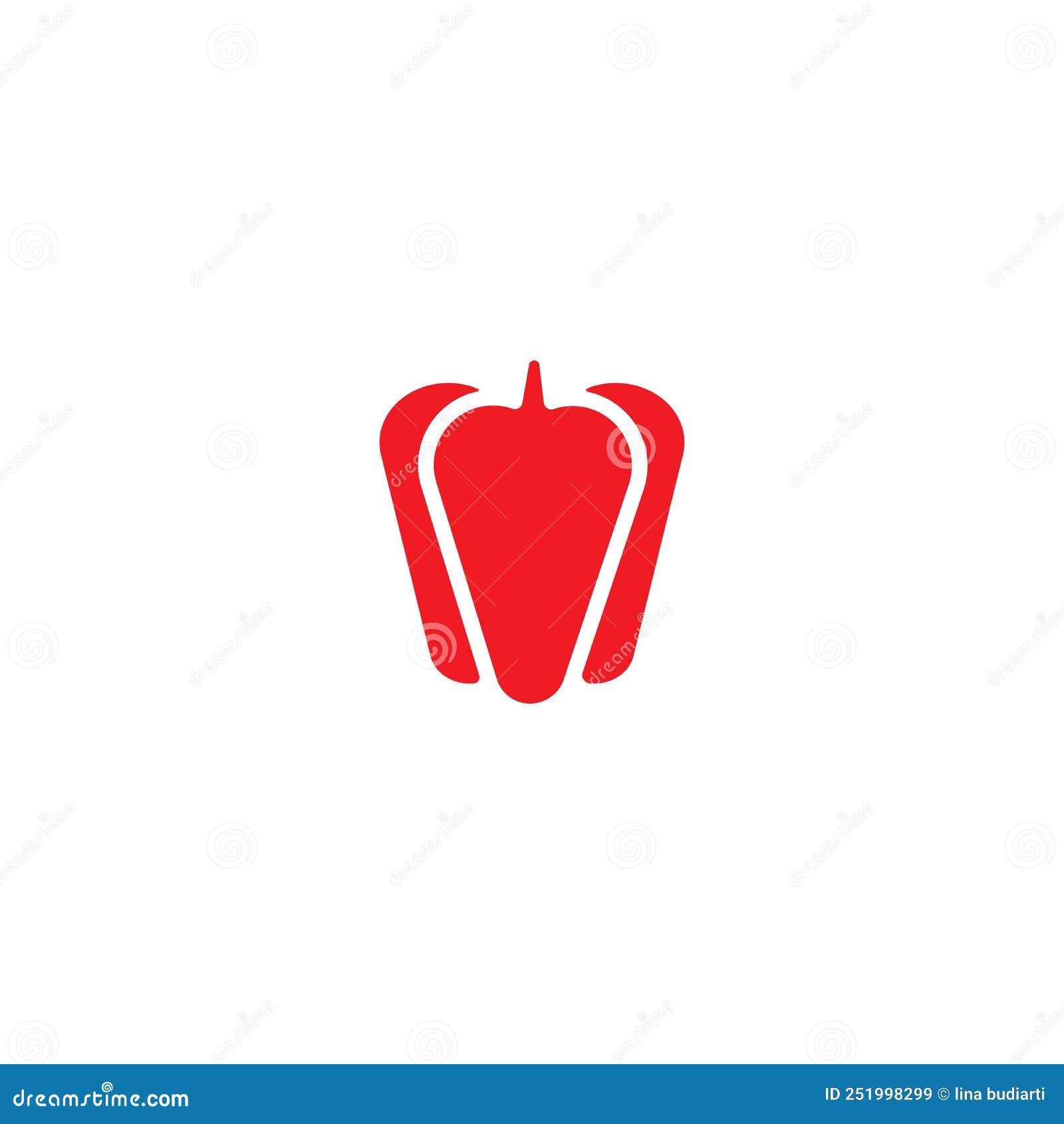 Paprika icon stock vector. Illustration of vector, vegetable - 251998299