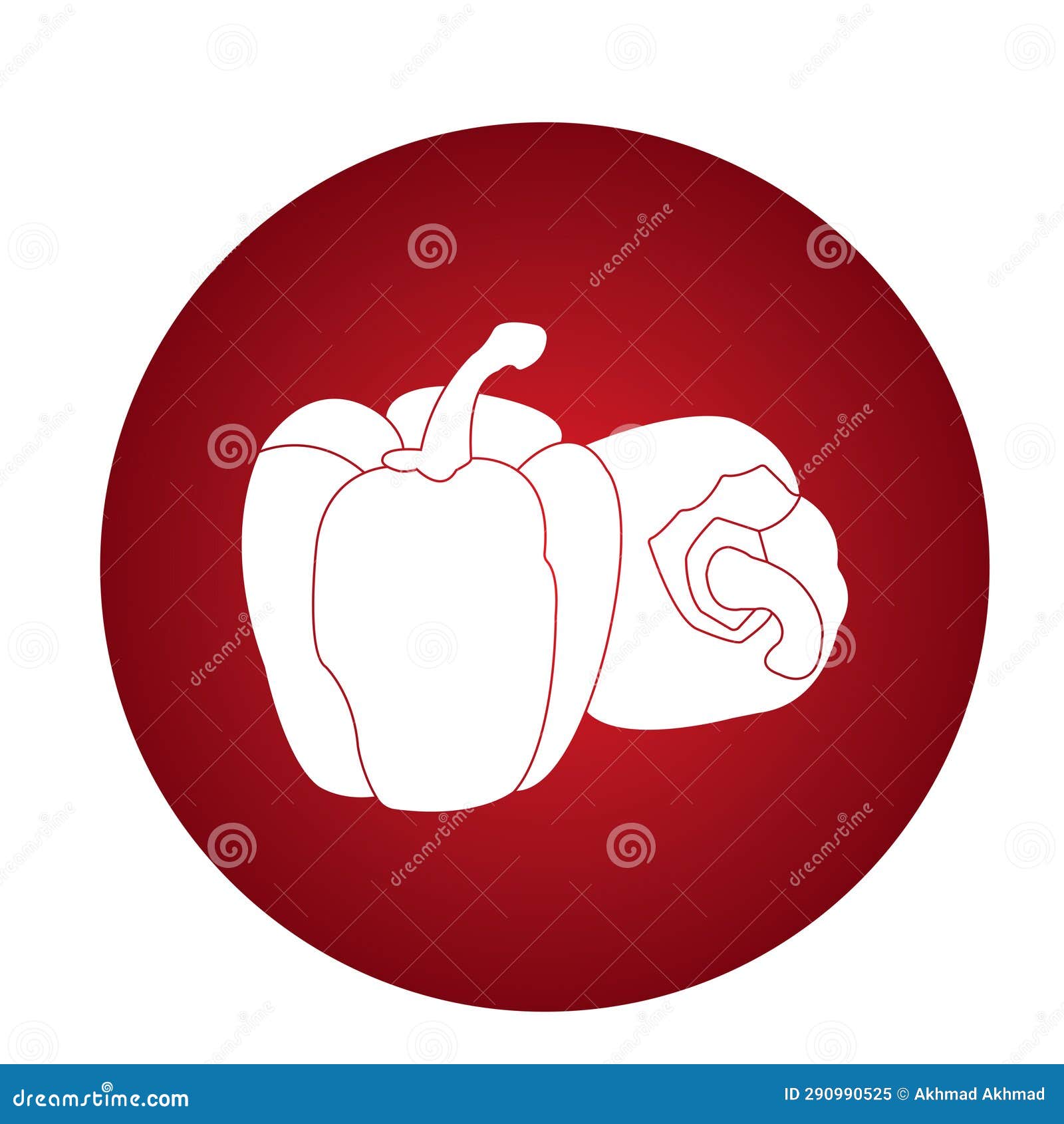 Paprika icon stock vector. Illustration of harvest, restaurant - 290990525