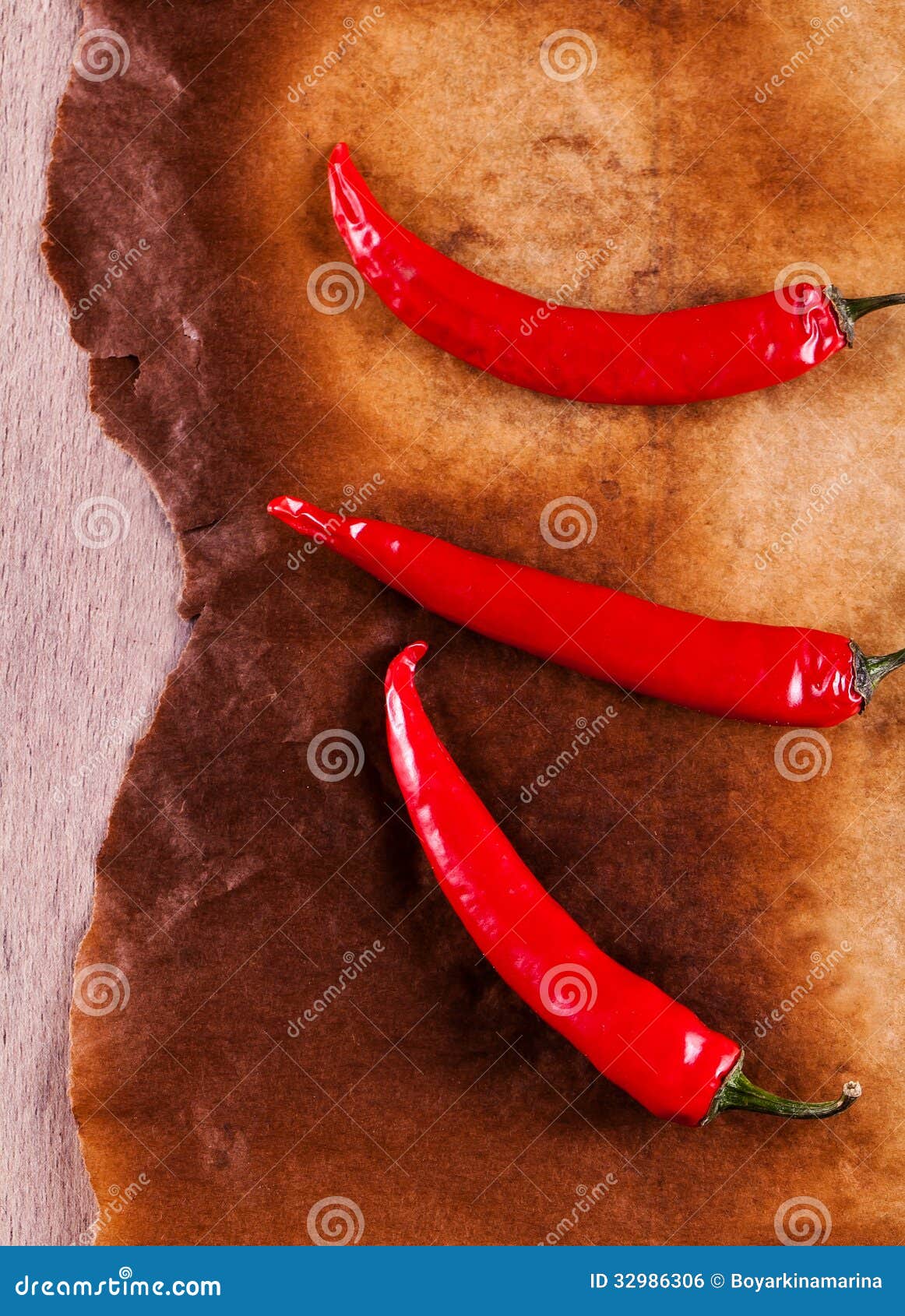 Paprika on parchment paper stock photo. Image of chili - 32986306