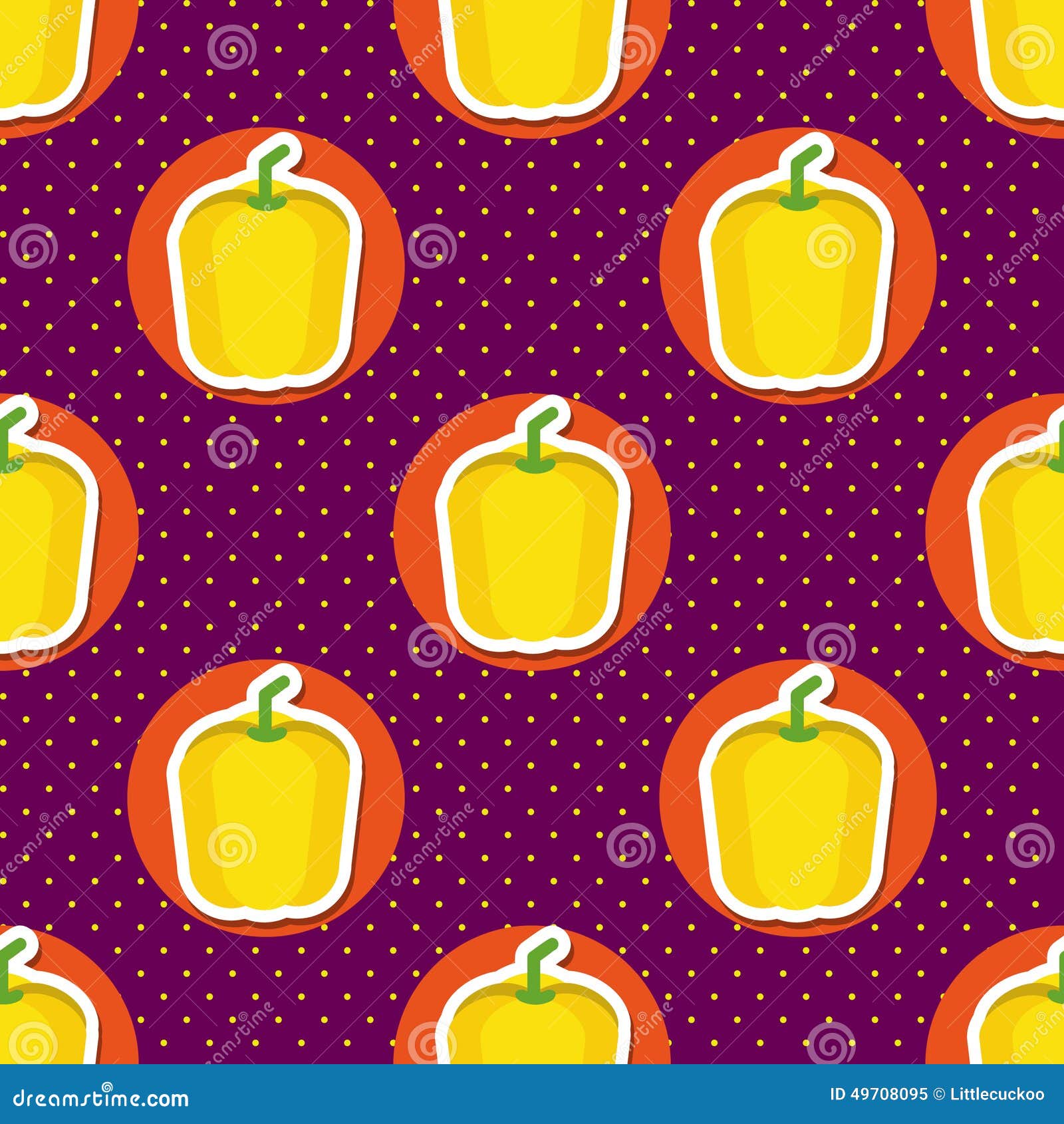 Paprika Pattern. Seamless Texture with Ripe Sweet Pepper Stock Vector ...