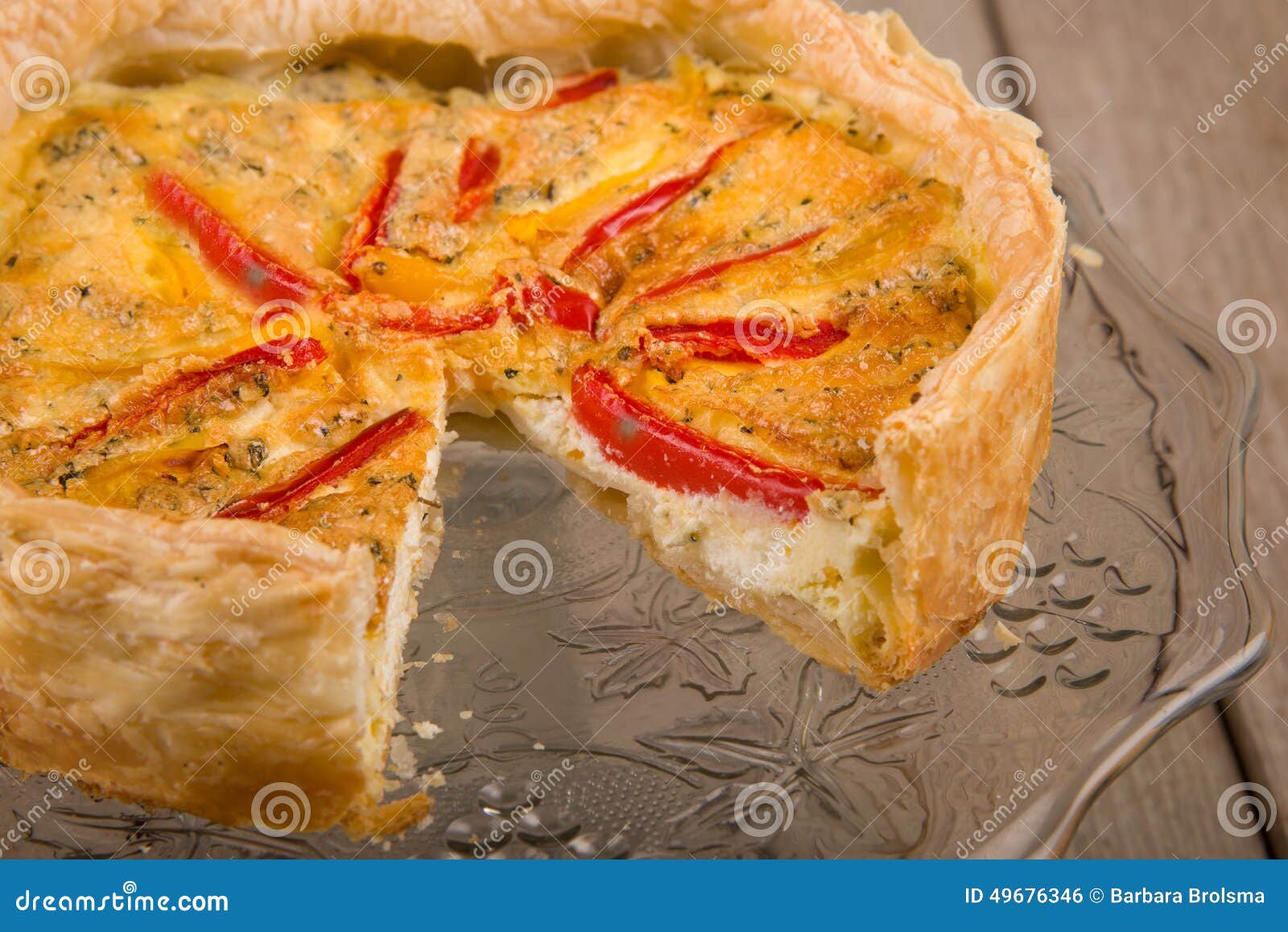 Paprika quiche stock photo. Image of cuisine, homemade - 49676346