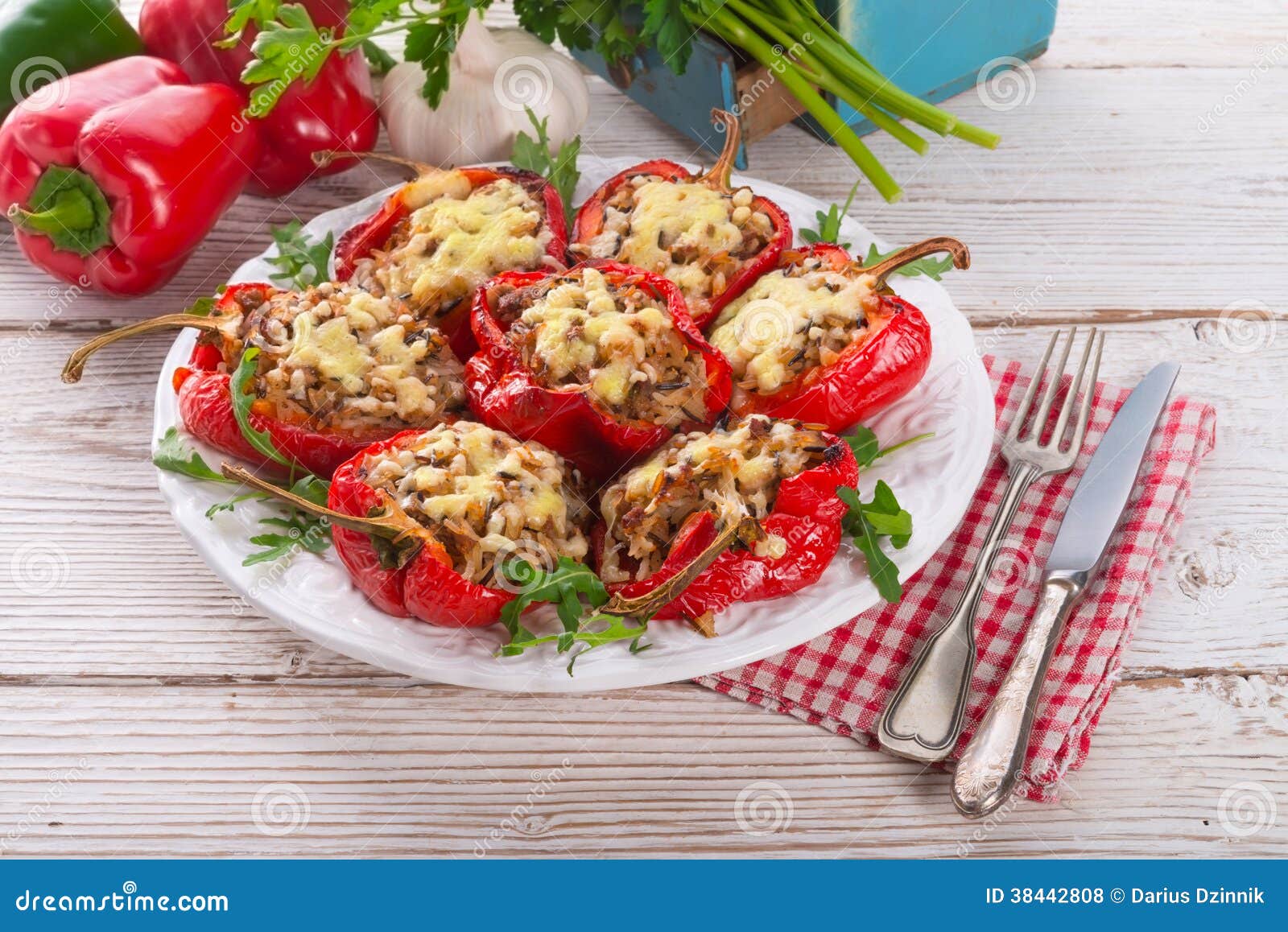 Paprika with rice fullly stock photo. Image of bosnian - 38442808