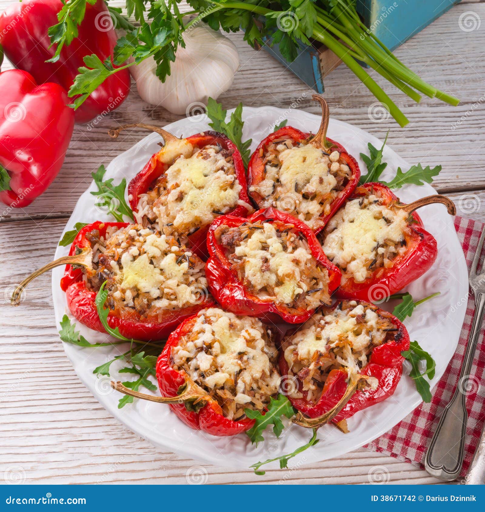 Paprika with rice fullly stock photo. Image of cooked - 38671742