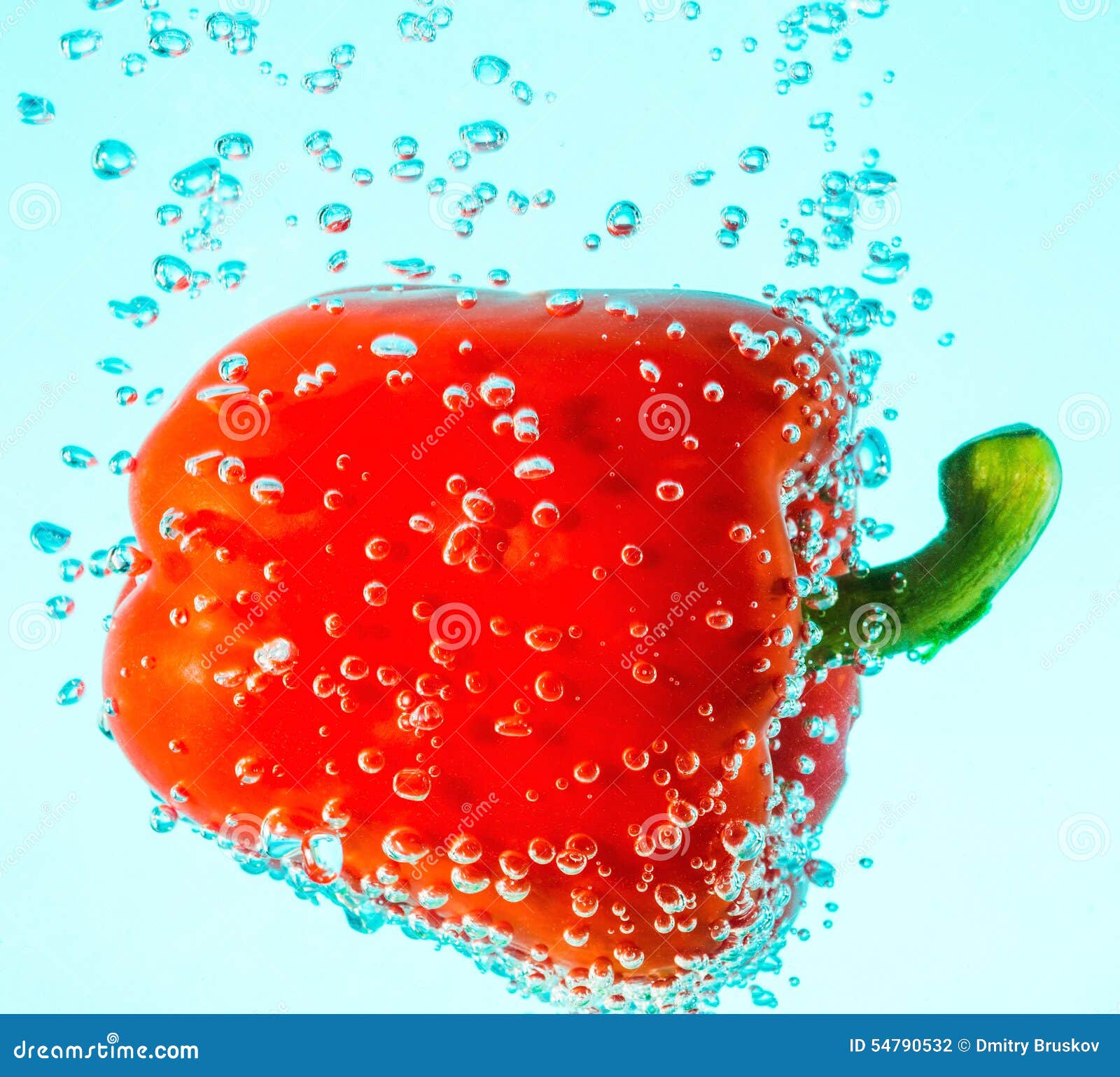 Paprika in water stock photo. Image of underwater, paprika - 54790532