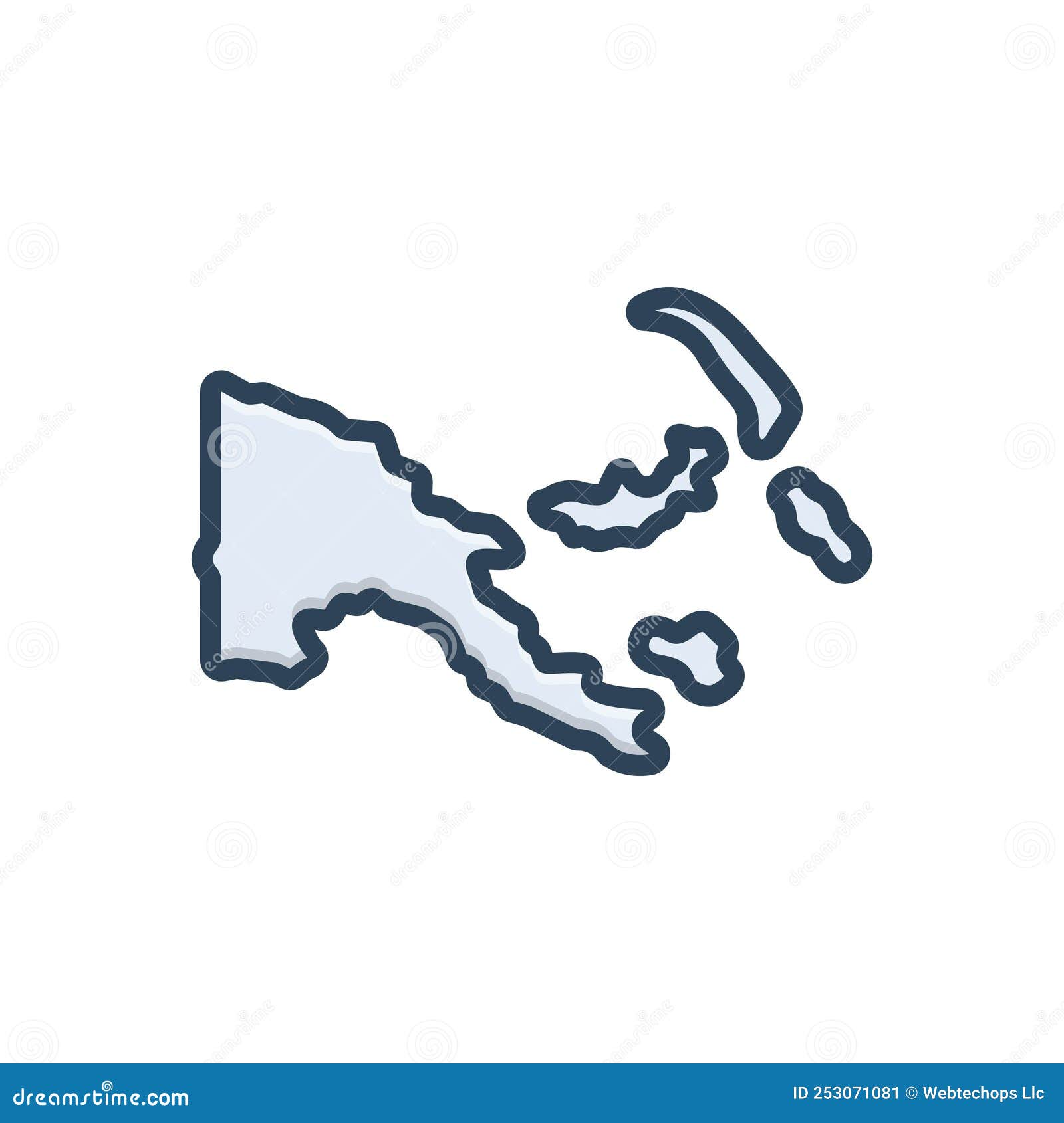 Color Illustration Icon for Papua, Border and Continent Stock Vector ...