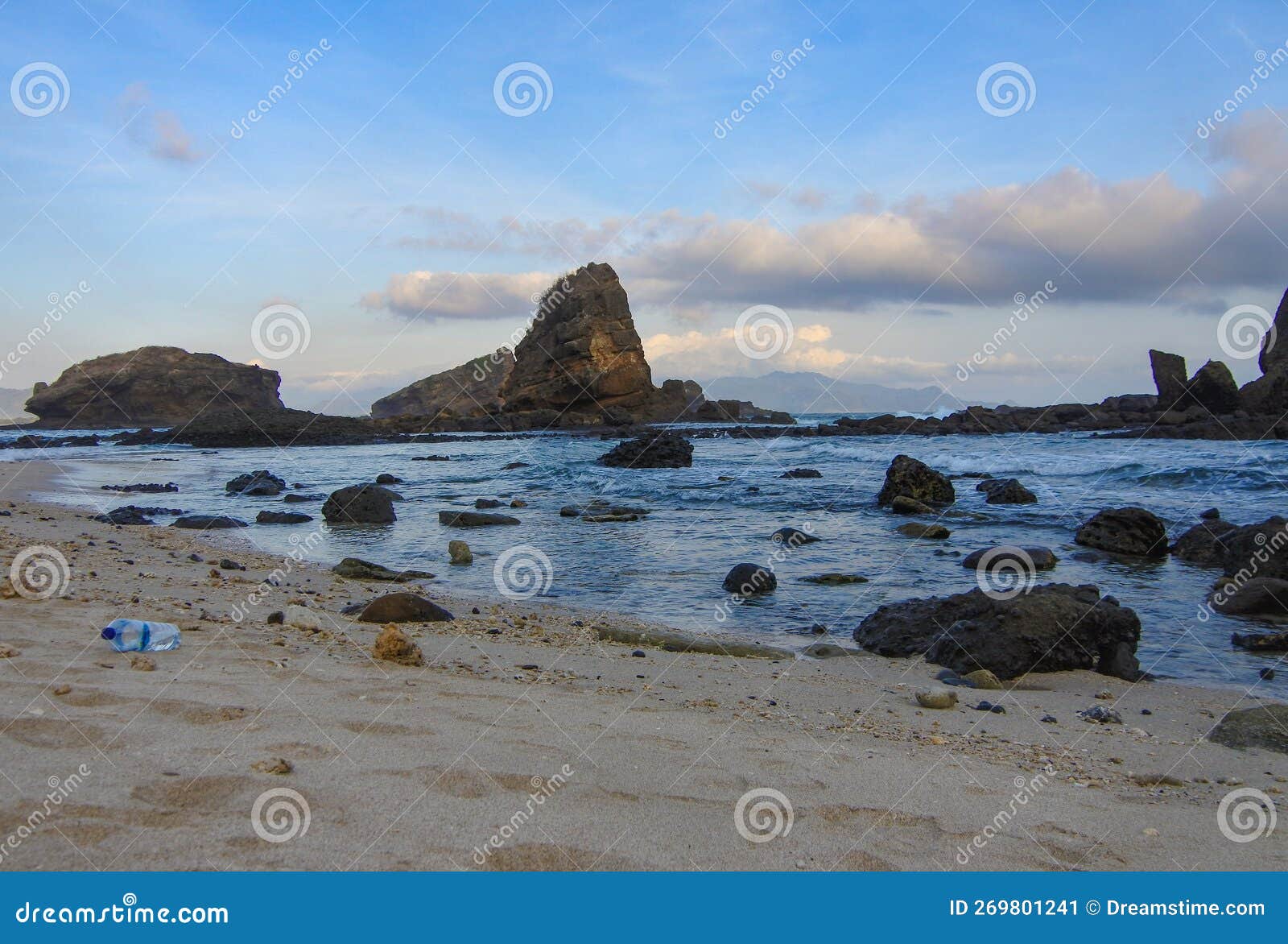 Dramatic Sunset Around Papuma Beach in Jember, East Java, Indonesia ...
