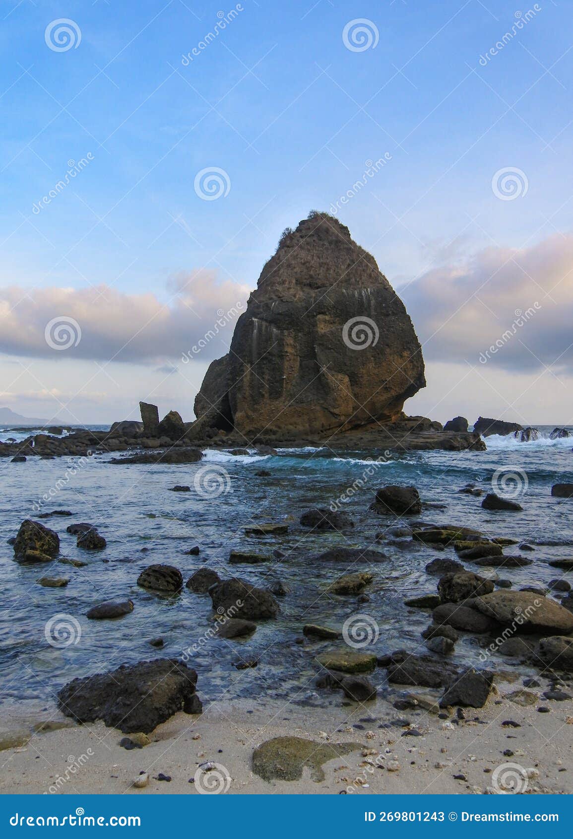 Dramatic Sunset Around Papuma Beach in Jember, East Java, Indonesia ...