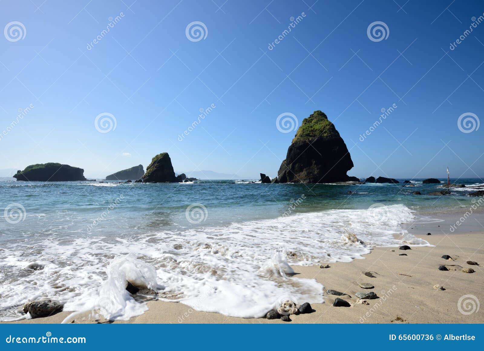 Papuma Beach, Indonesia stock photo. Image of beach, water - 65600736