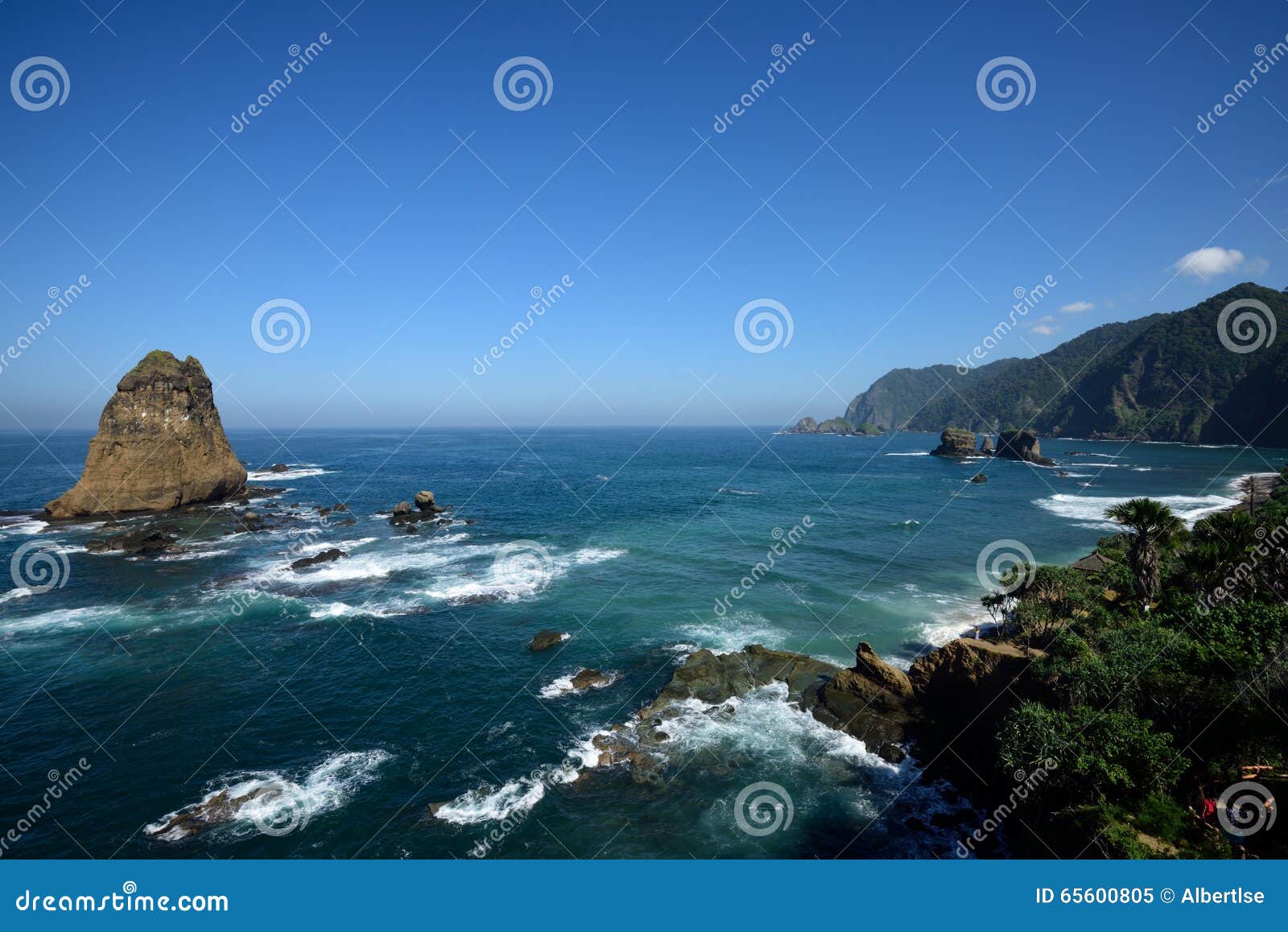 Papuma Beach, Indonesia stock image. Image of papuma - 65600805