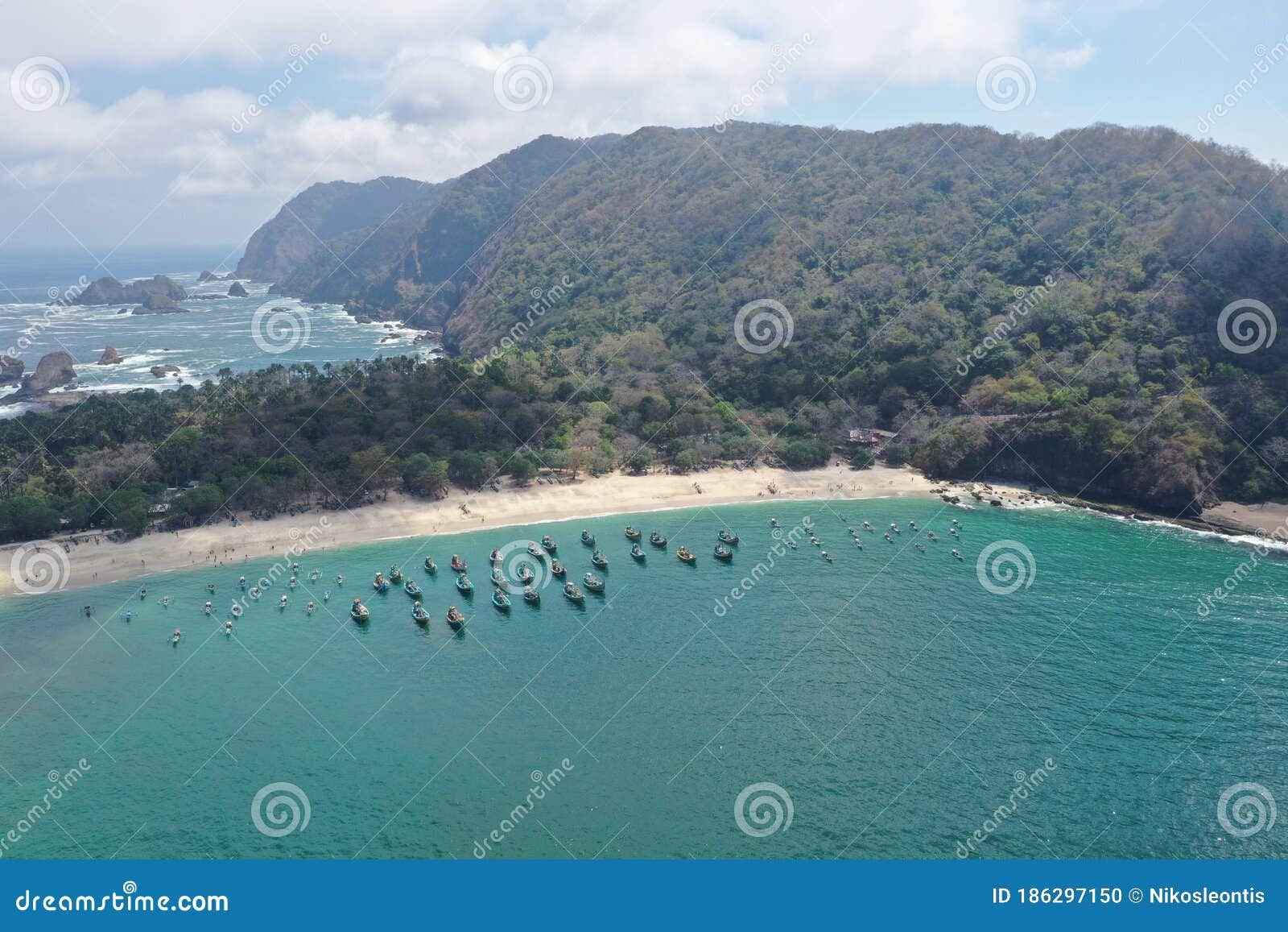 Papuma Beach in Jember Indonesia Stock Photo - Image of boat, coast ...