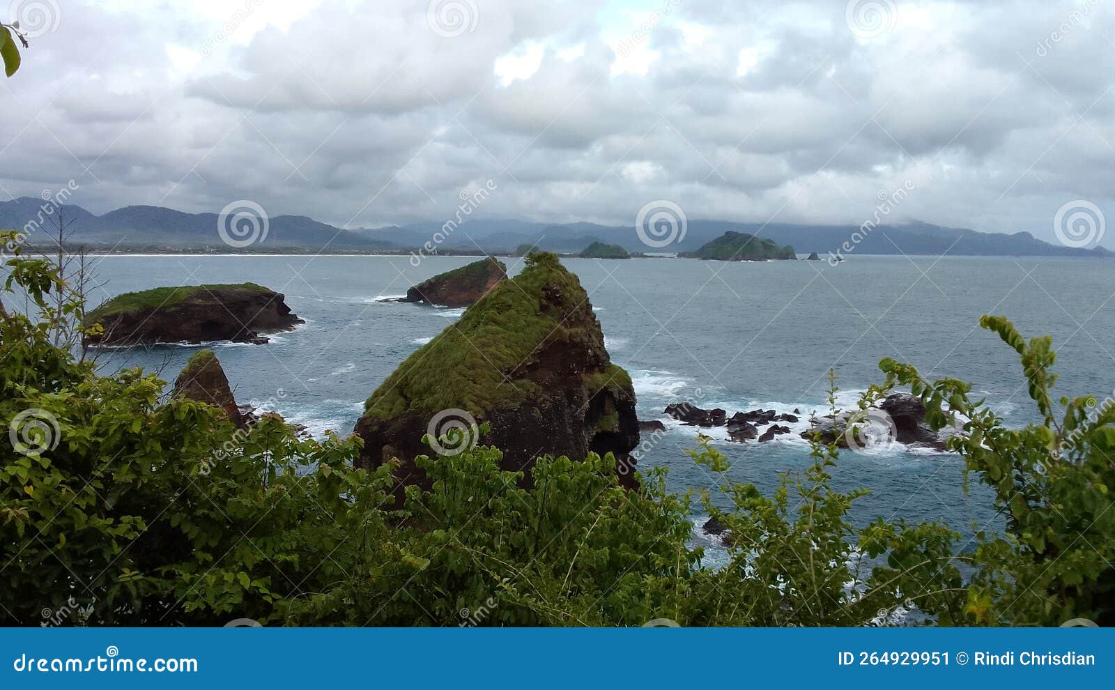 Papuma Beach in the South of Java Island Stock Image - Image of papuma ...