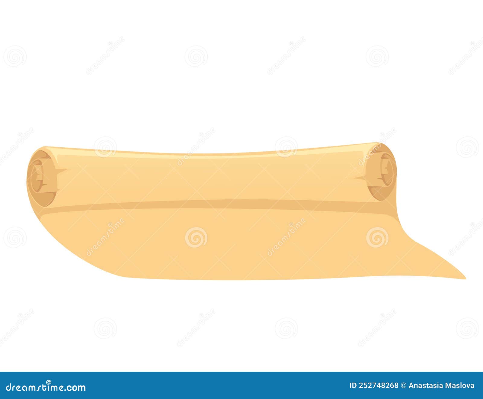 Set Of Papyrus Ancient Or Medieval Scroll With Damage Vector ...