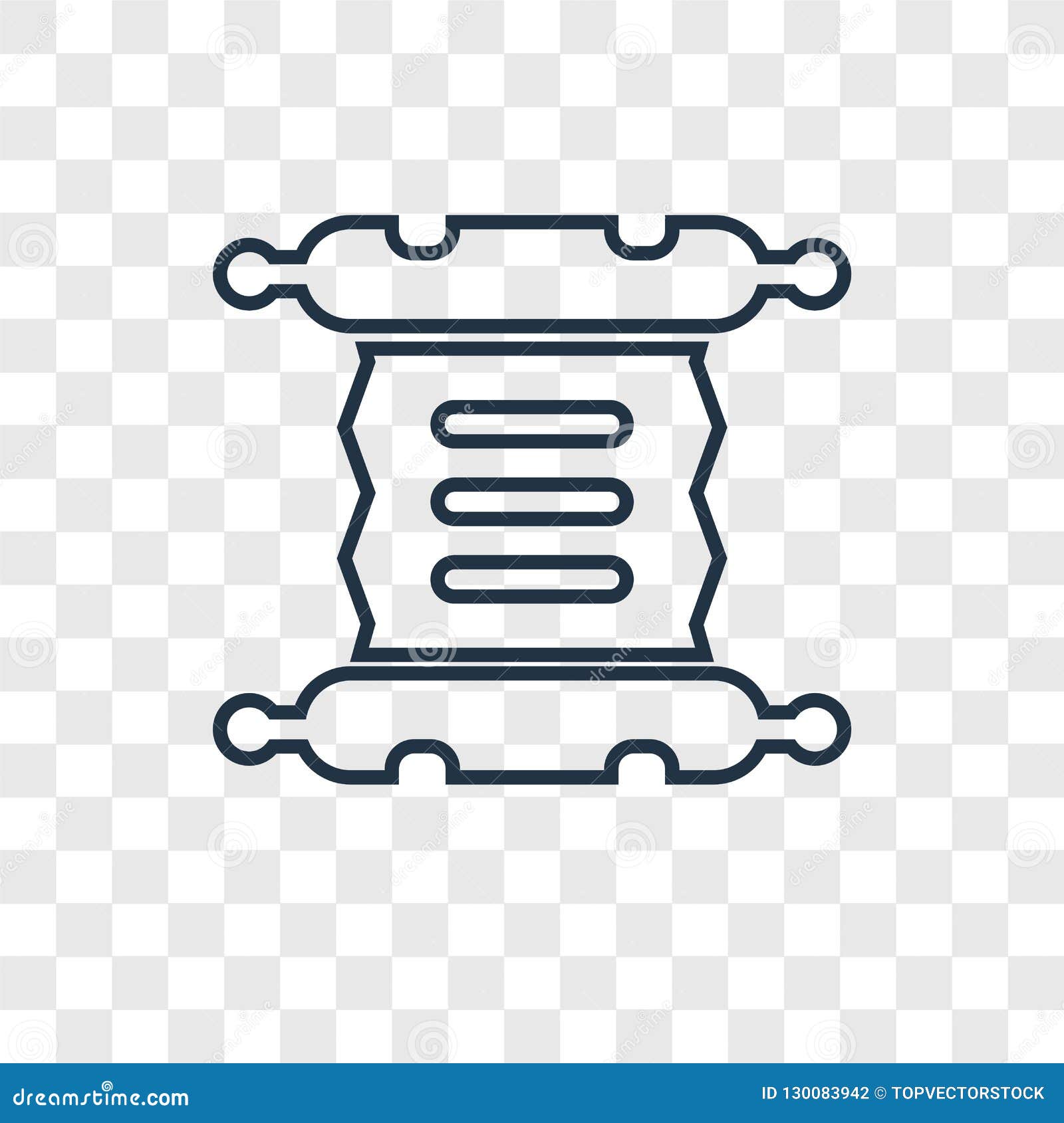 Papyrus Concept Vector Linear Icon Isolated on Transparent Background ...