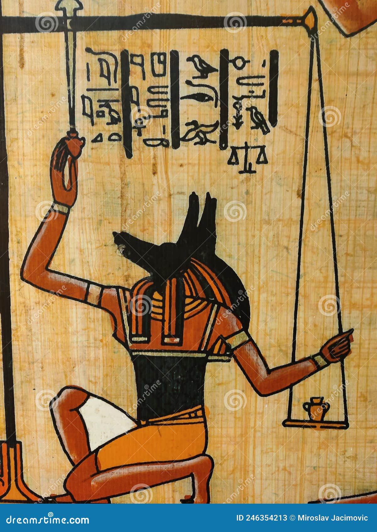 Papyrus With Elements Of Egyptian Ancient History Royalty-Free Stock ...