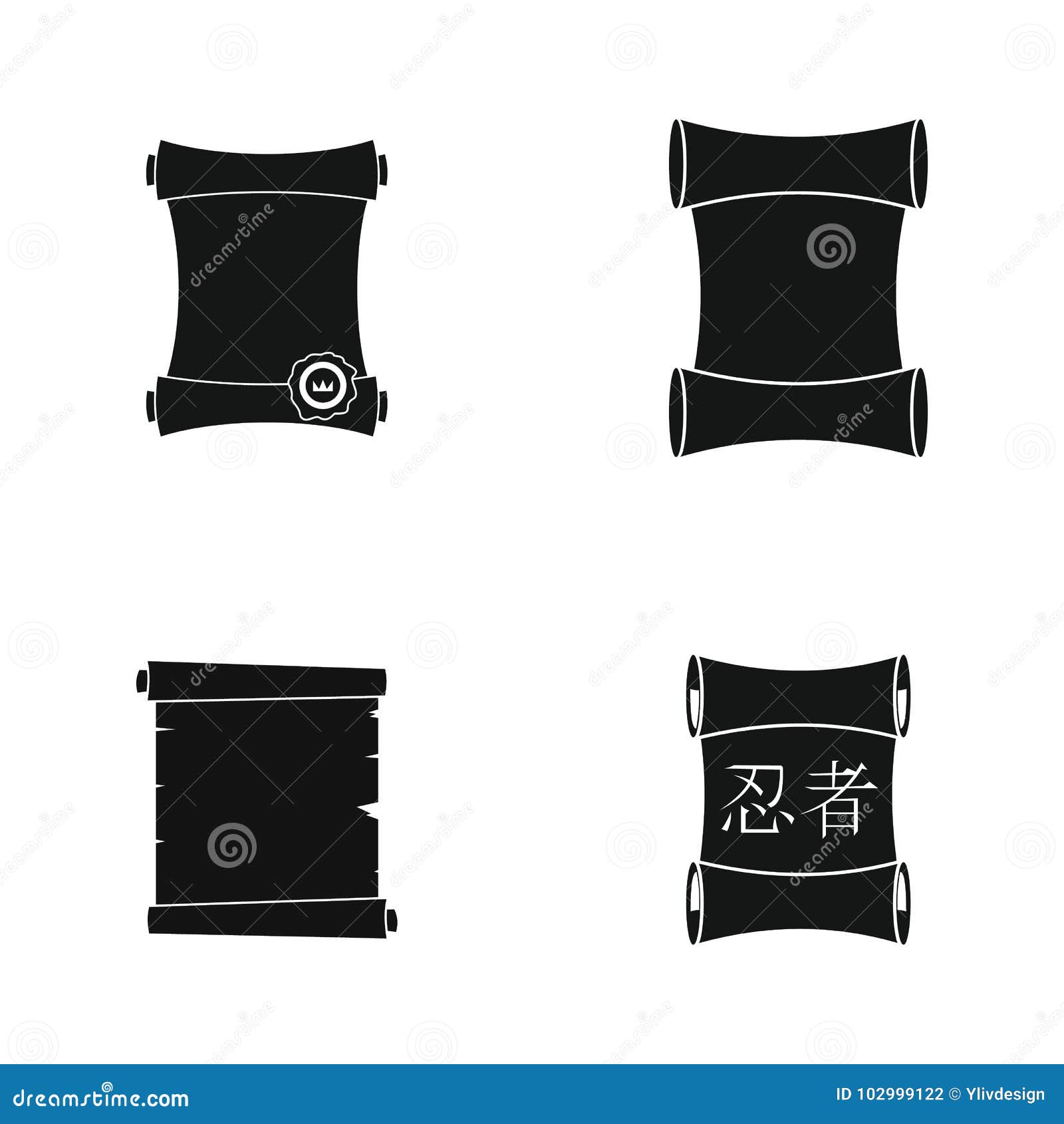 Papyrus Icon Set, Simple Style Stock Vector - Illustration of diploma ...