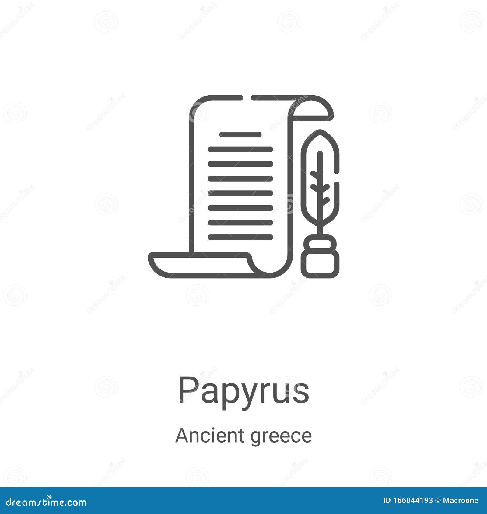 Papyrus Linear Icon. Modern Outline Papyrus Logo Concept On Whit Vector ...