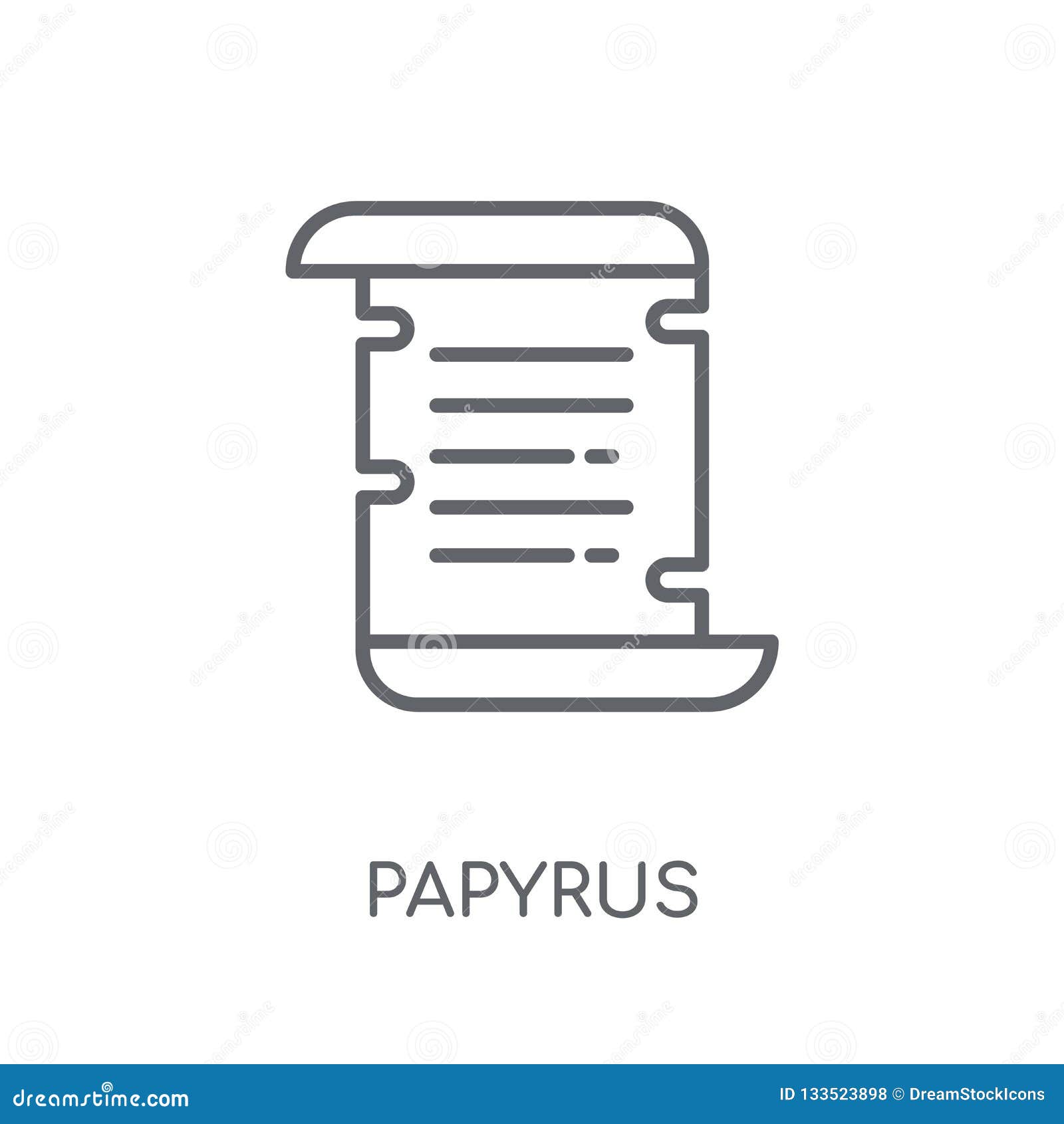 Papyrus Linear Icon. Modern Outline Papyrus Logo Concept On Whit Vector ...