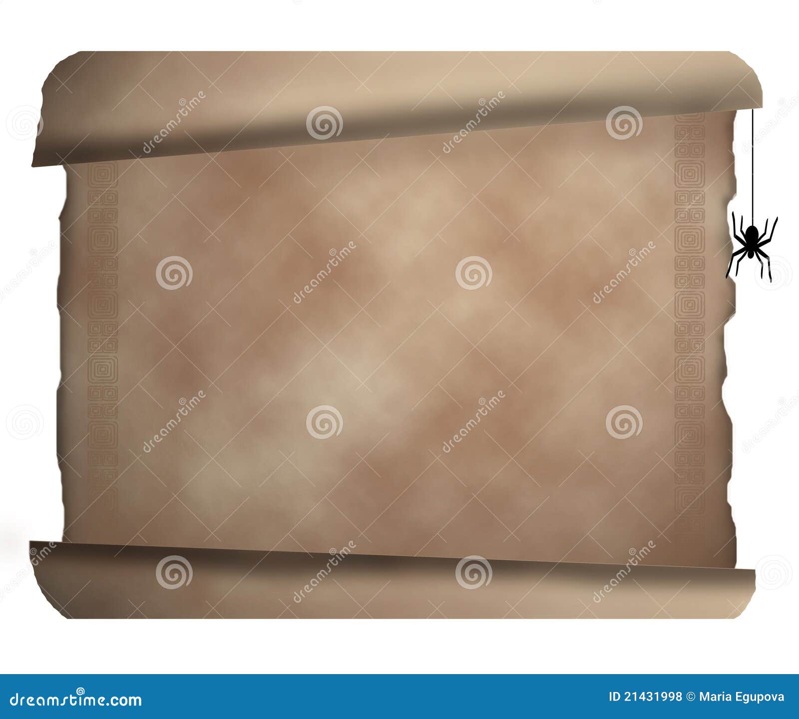 Papyrus met spin stock illustratie. Illustration of moordenaar - 21431998