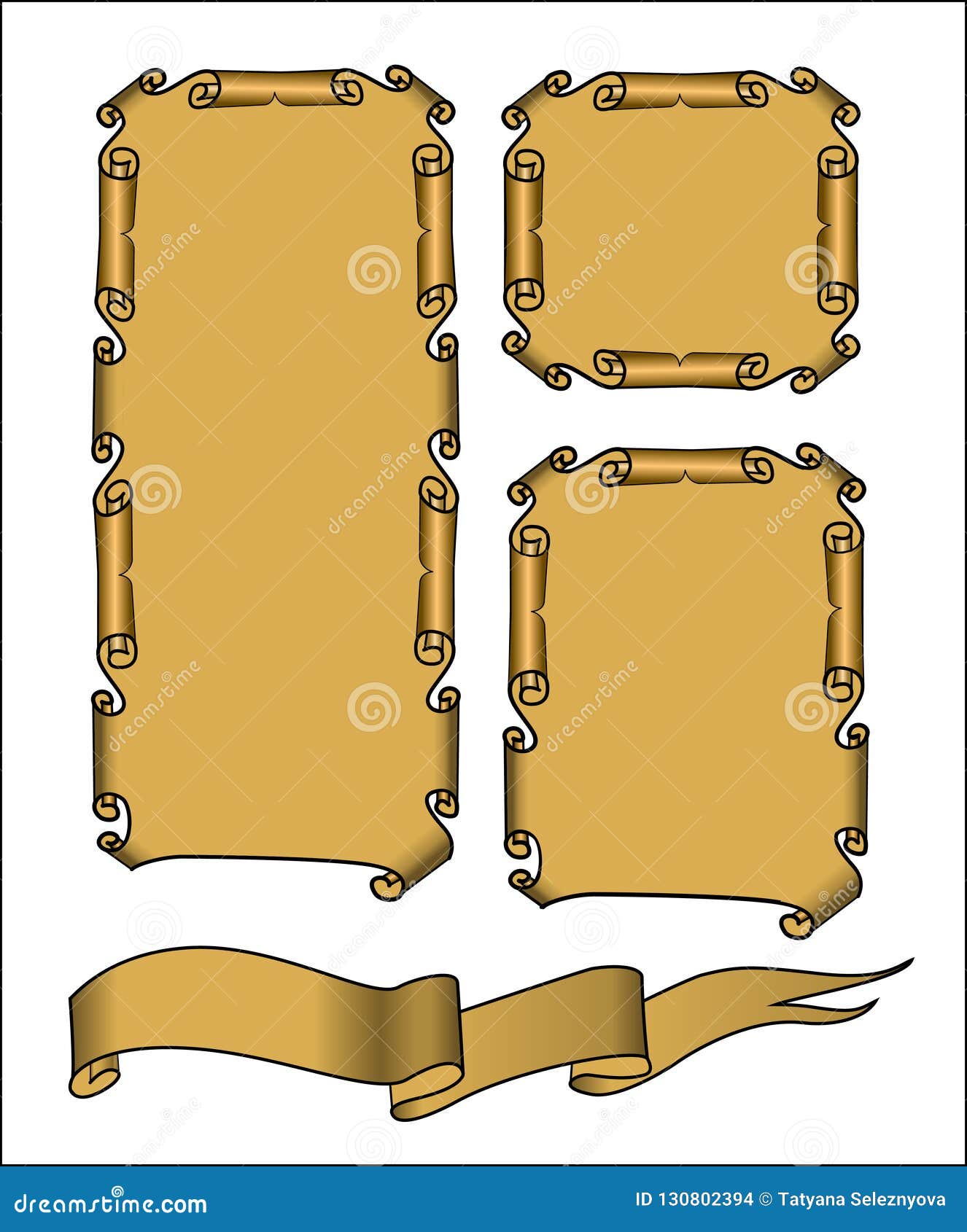 Old Ancient Scroll Paper. Antique Scroll Stock Vector - Illustration of ...