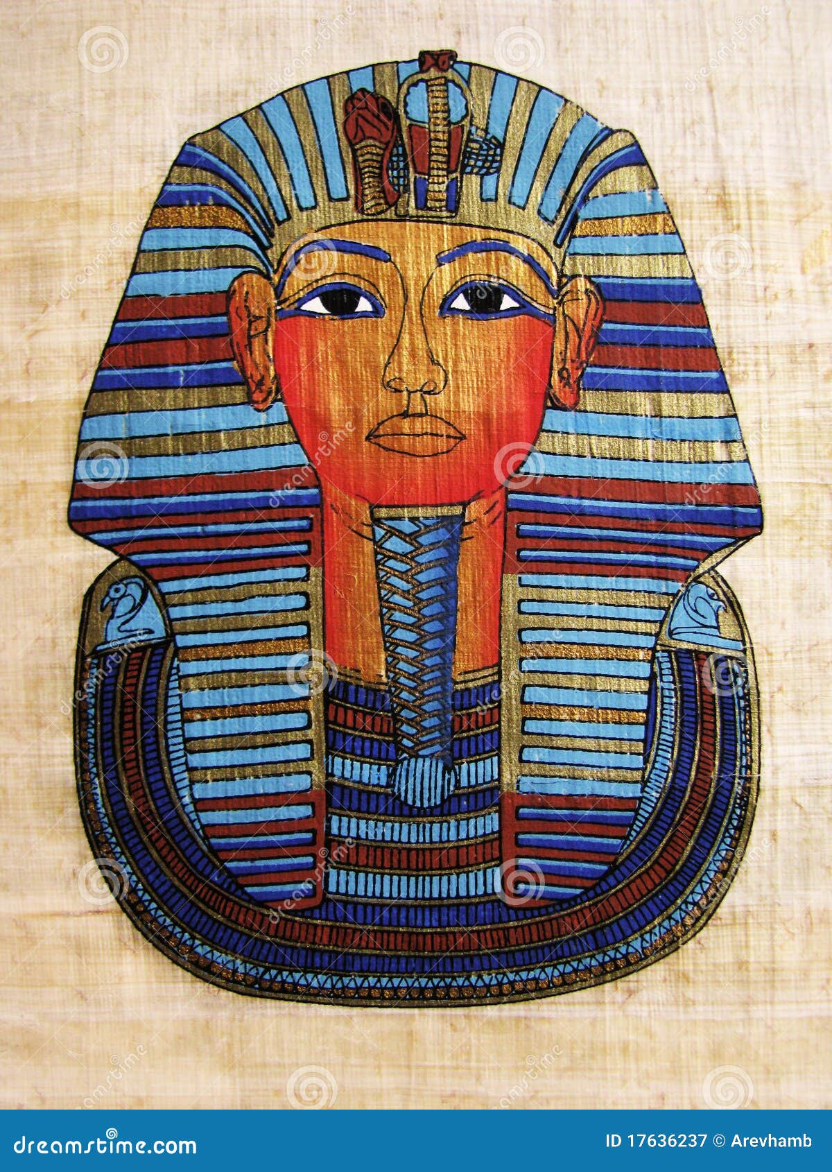 Papyrus with Portrait of Pharaoh Stock Image - Image of history ...