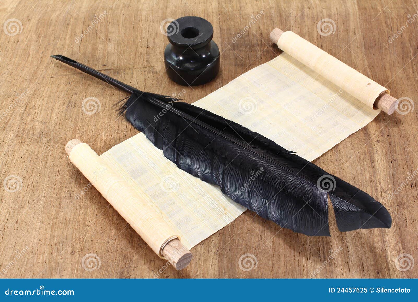 Papyrus scroll stock image. Image of notepaper, writing - 24457625