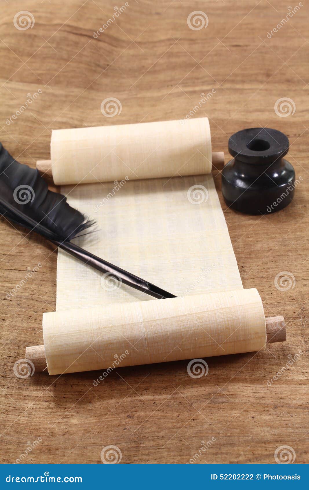 Papyrus Scroll With Papyrus Plant Royalty-Free Stock Photography ...