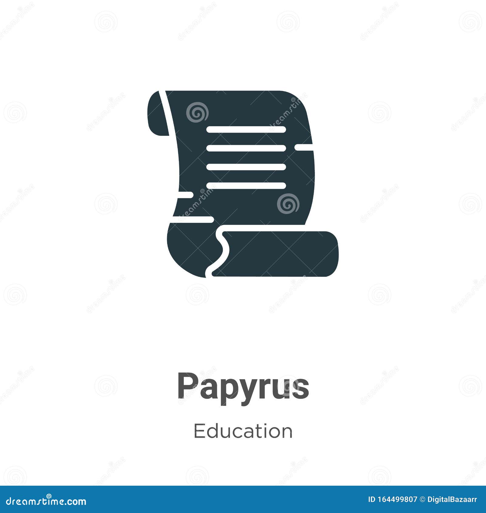 Papyrus Vector Icon on White Background. Flat Vector Papyrus Icon ...