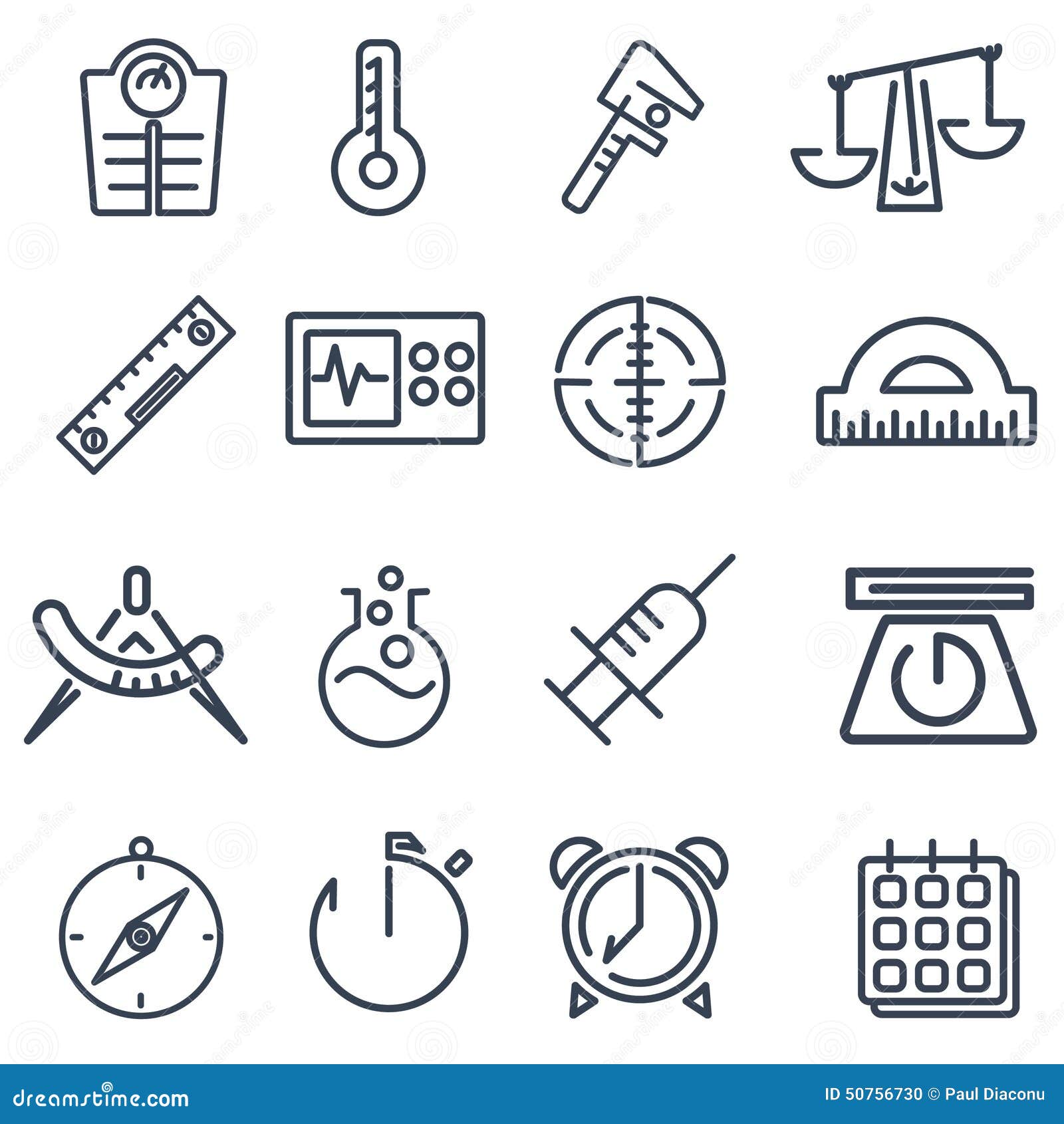 Paquet d'outils de mesure illustration stock. Illustration du compas ...