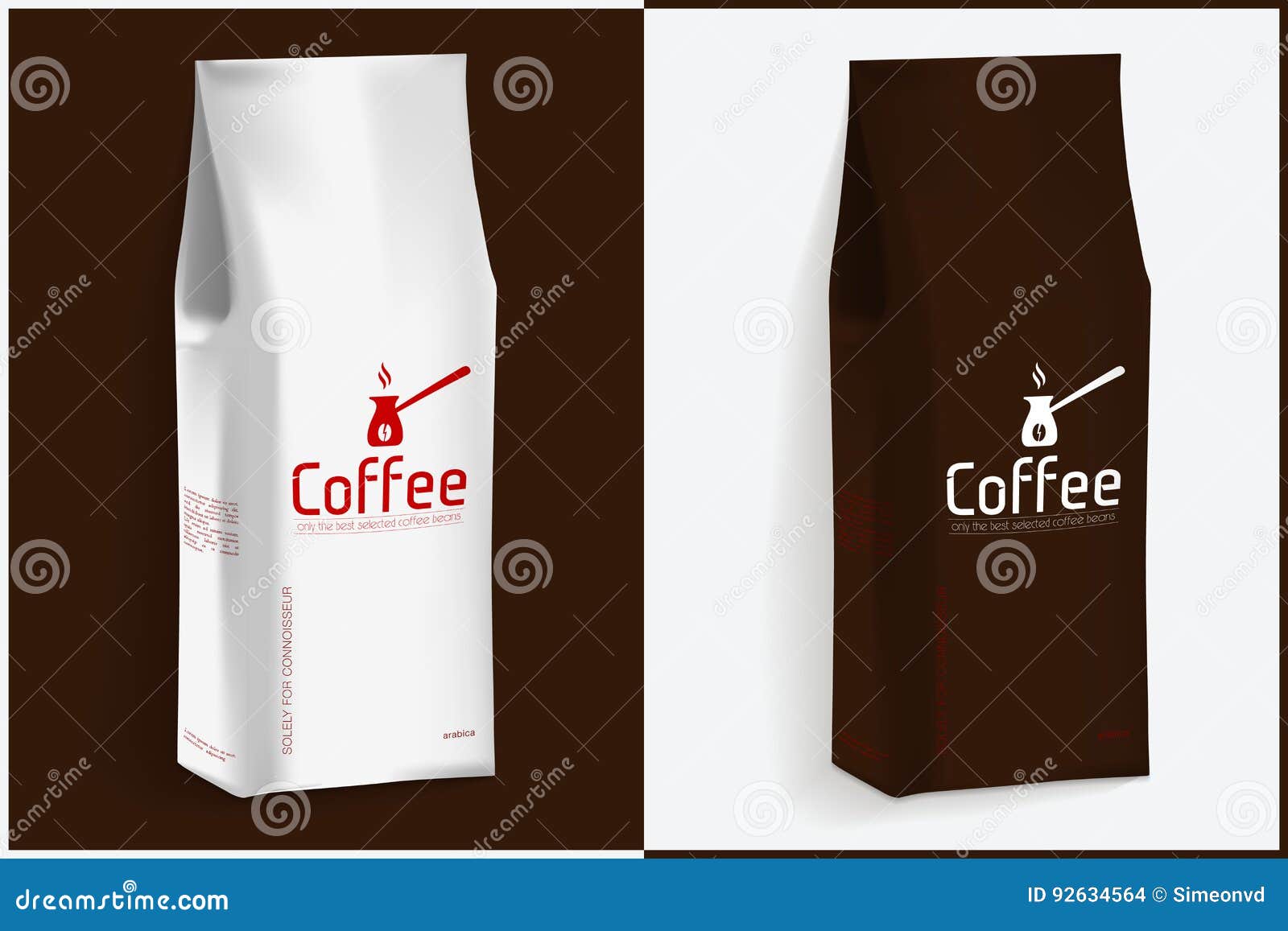 Paquet de café illustration de vecteur. Illustration du système - 92634564