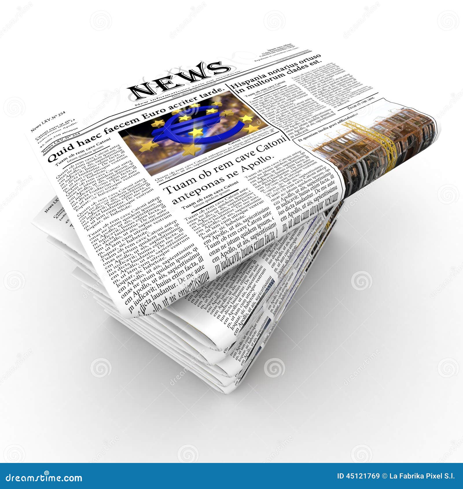 Paquet de journaux illustration stock. Illustration du manuscrit - 45121769