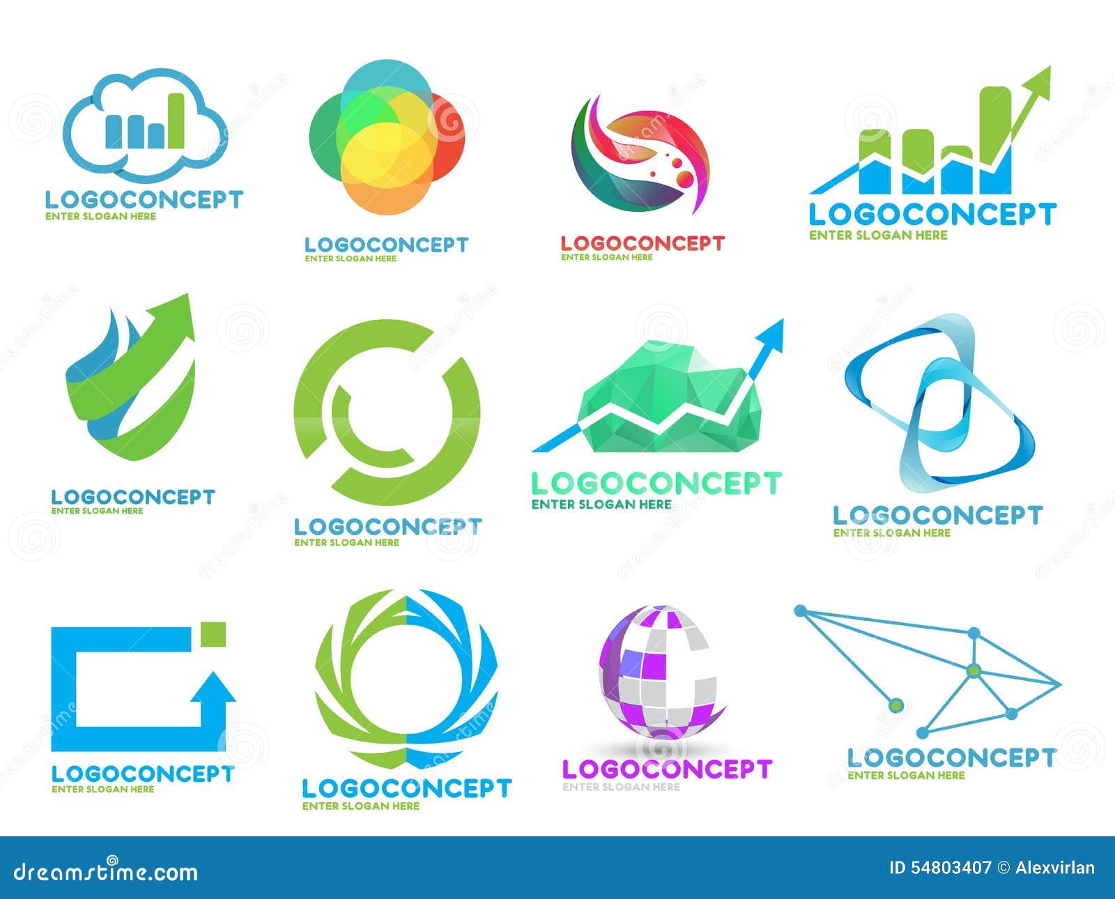 Paquete Común Al Azar De Los Logotipos Ilustración del Vector ...