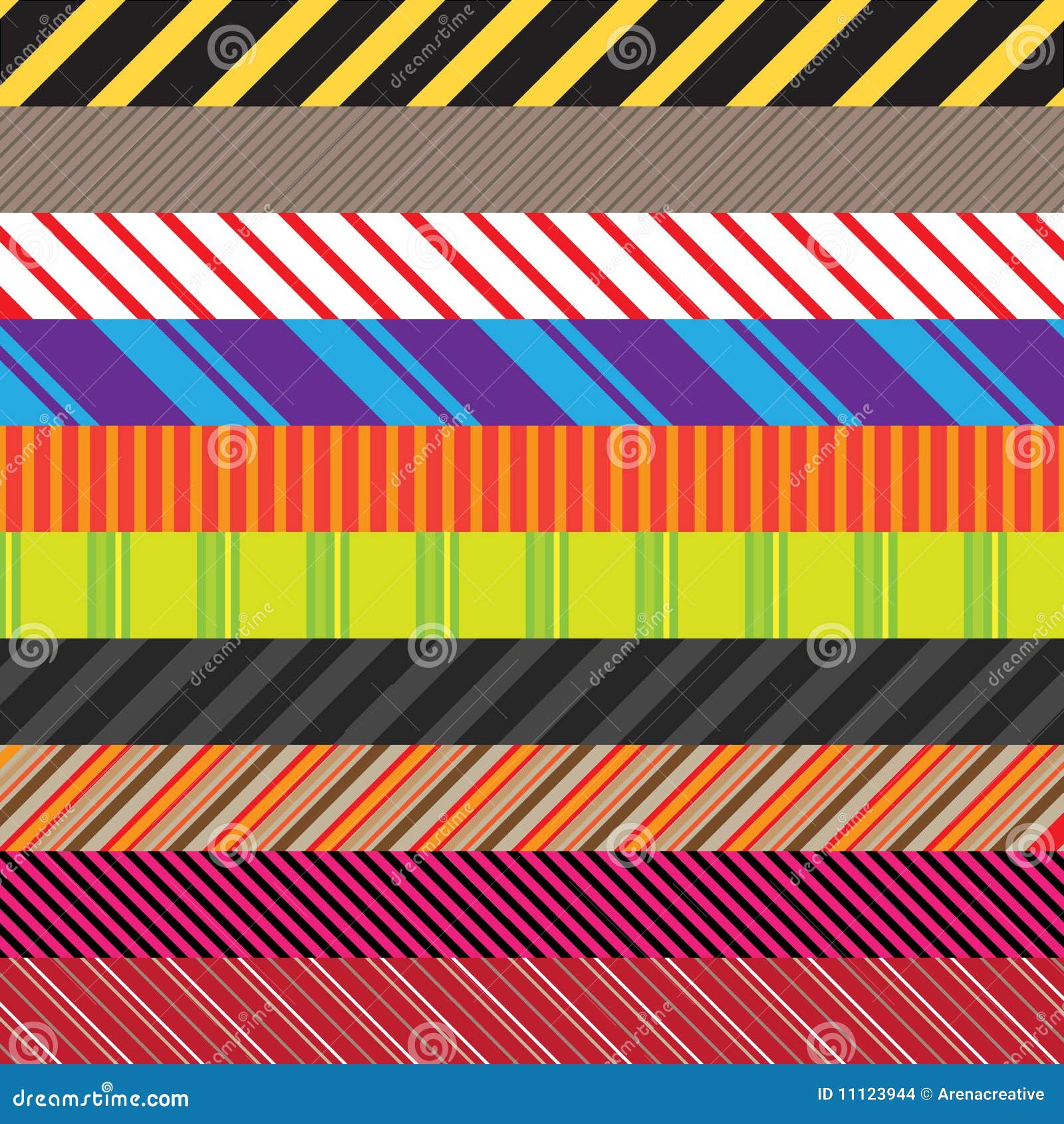 Paquete De La Variedad De Las Rayas Ilustración del Vector ...