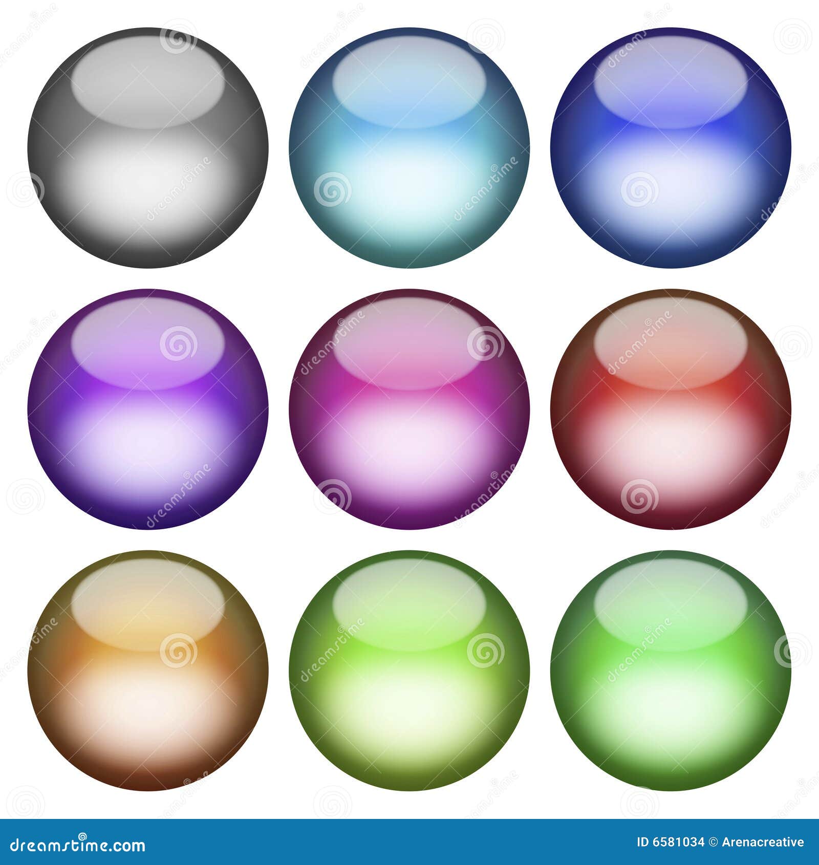 Paquete de los botones 3D stock de ilustración. Ilustración de orbe ...