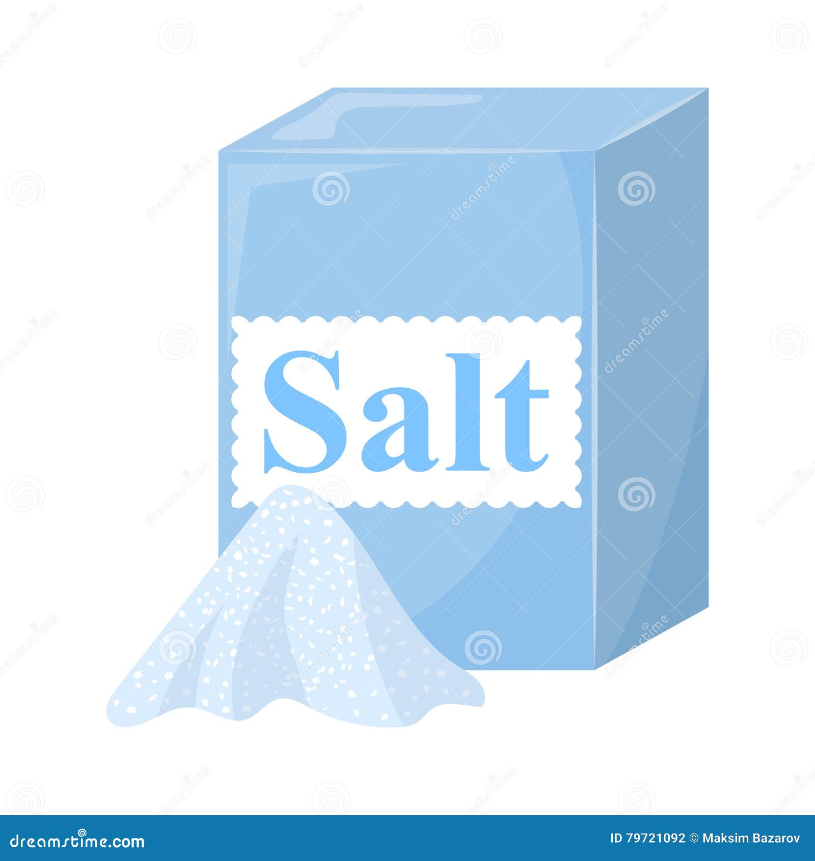 Paquete de sal ilustración del vector. Ilustración de dieta - 79721092