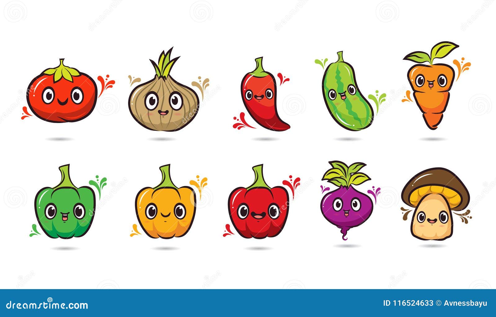 Paquete Del Vector Del Diseño De 10 Verduras Ilustración del Vector ...