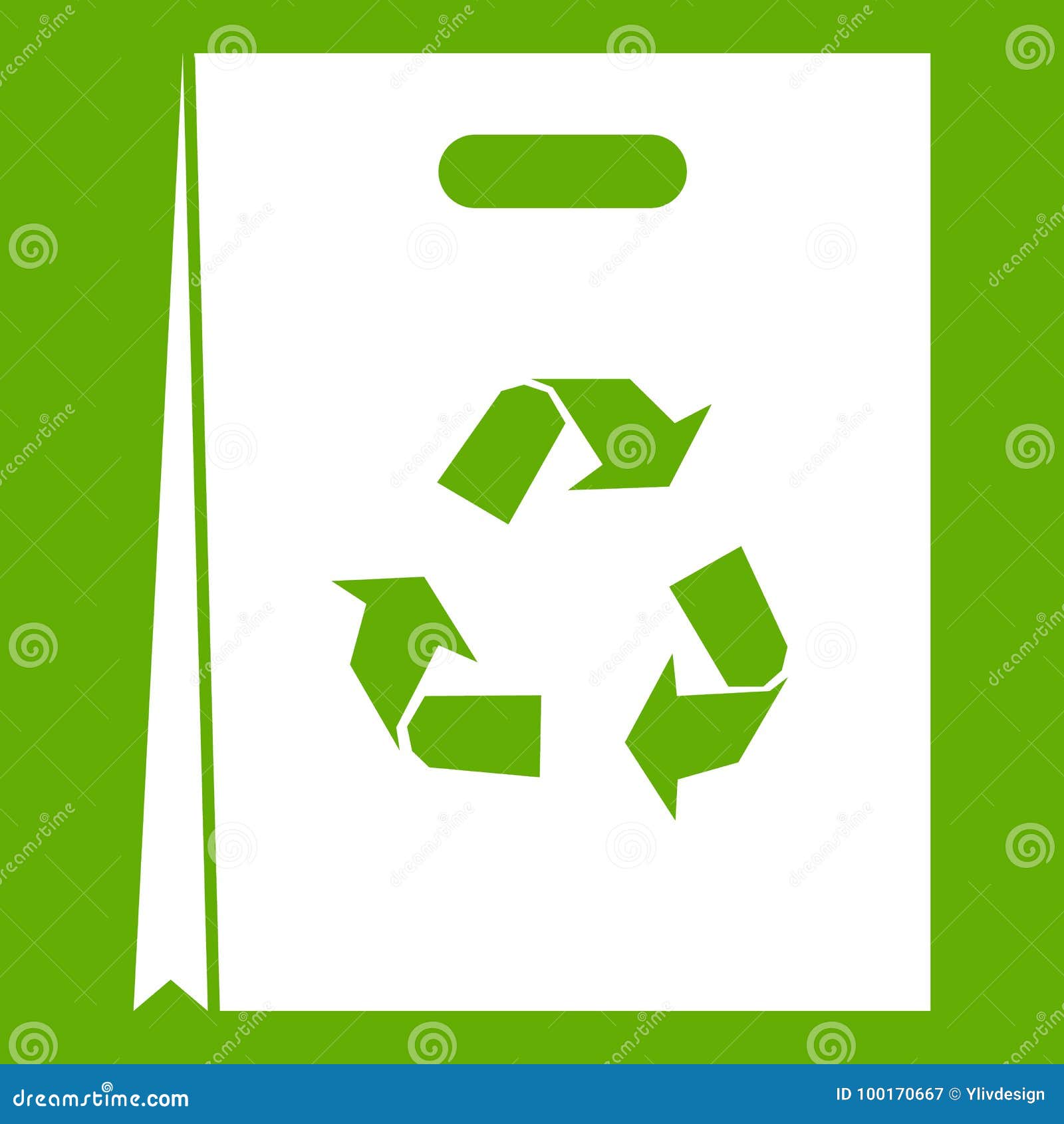 Paquete Que Recicla Verde Del Icono Ilustración del Vector ...