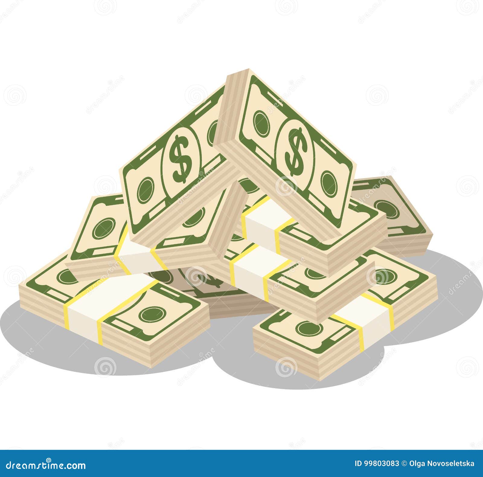 Paquetes De Color De Los Billetes Ilustración del Vector - Ilustración ...