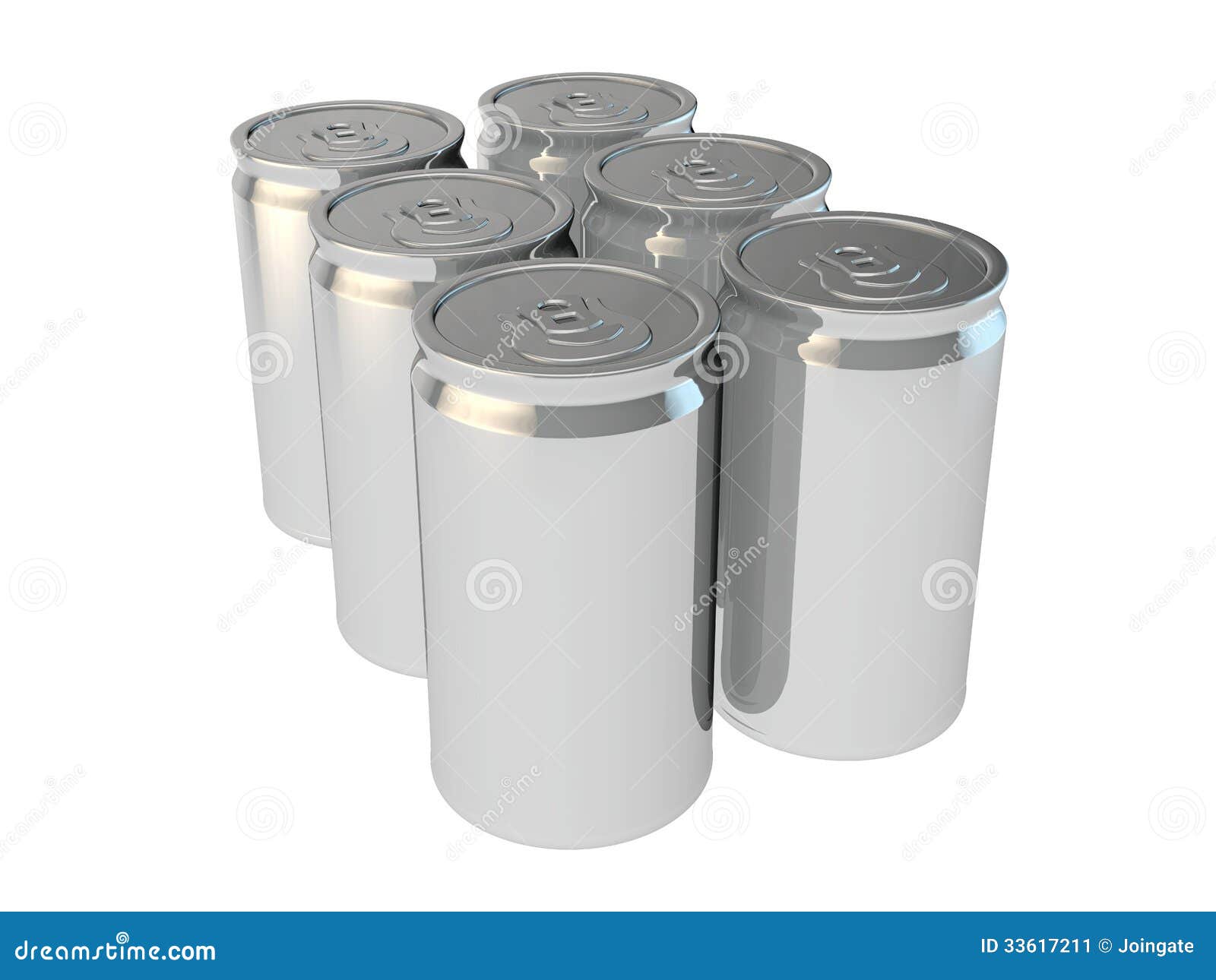6 Paquetes De Las Latas De Aluminio De Plata Imagen de archivo - Imagen ...