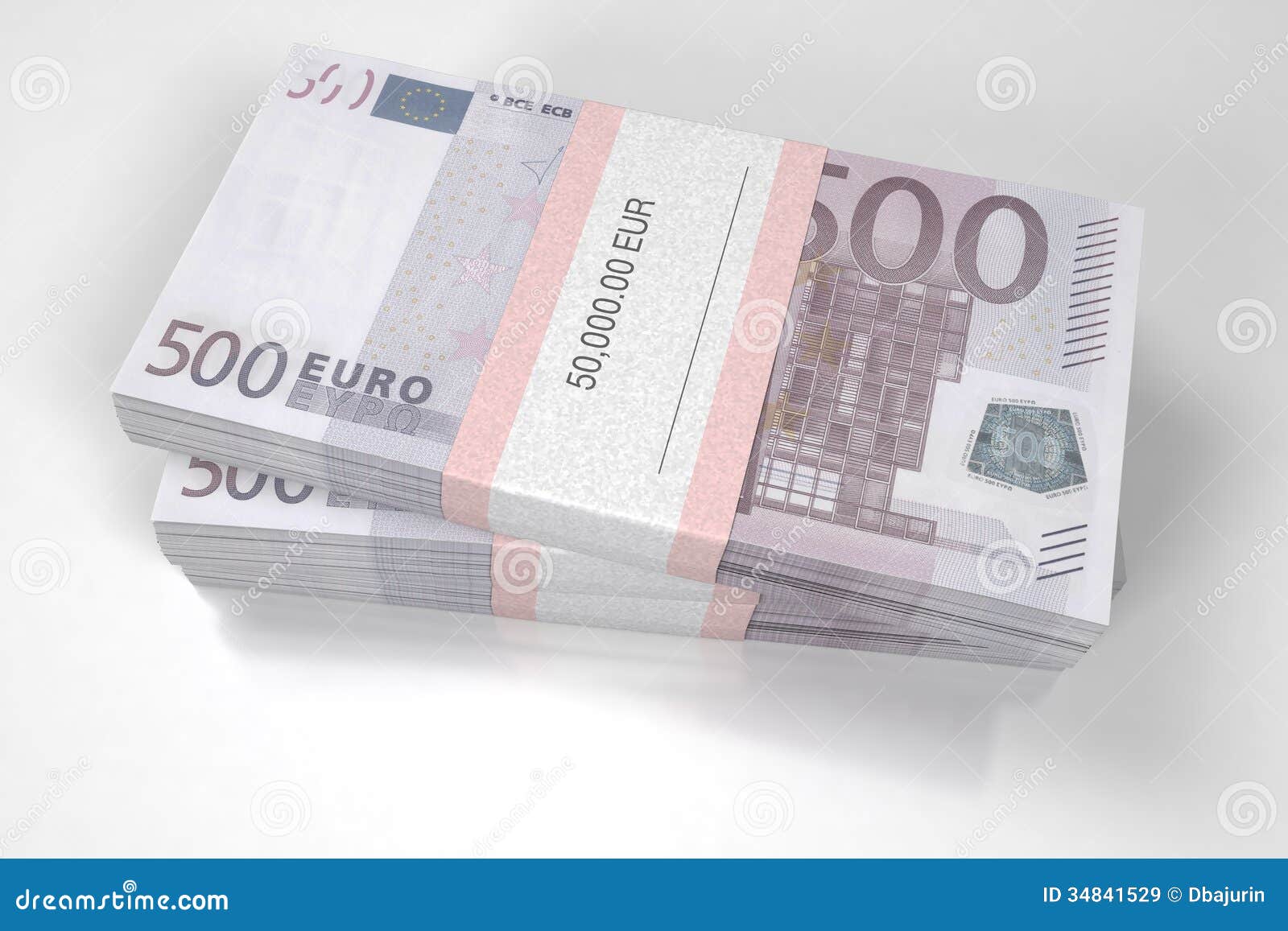 Paquets De 500 Euro Factures Illustration Stock - Illustration of ...