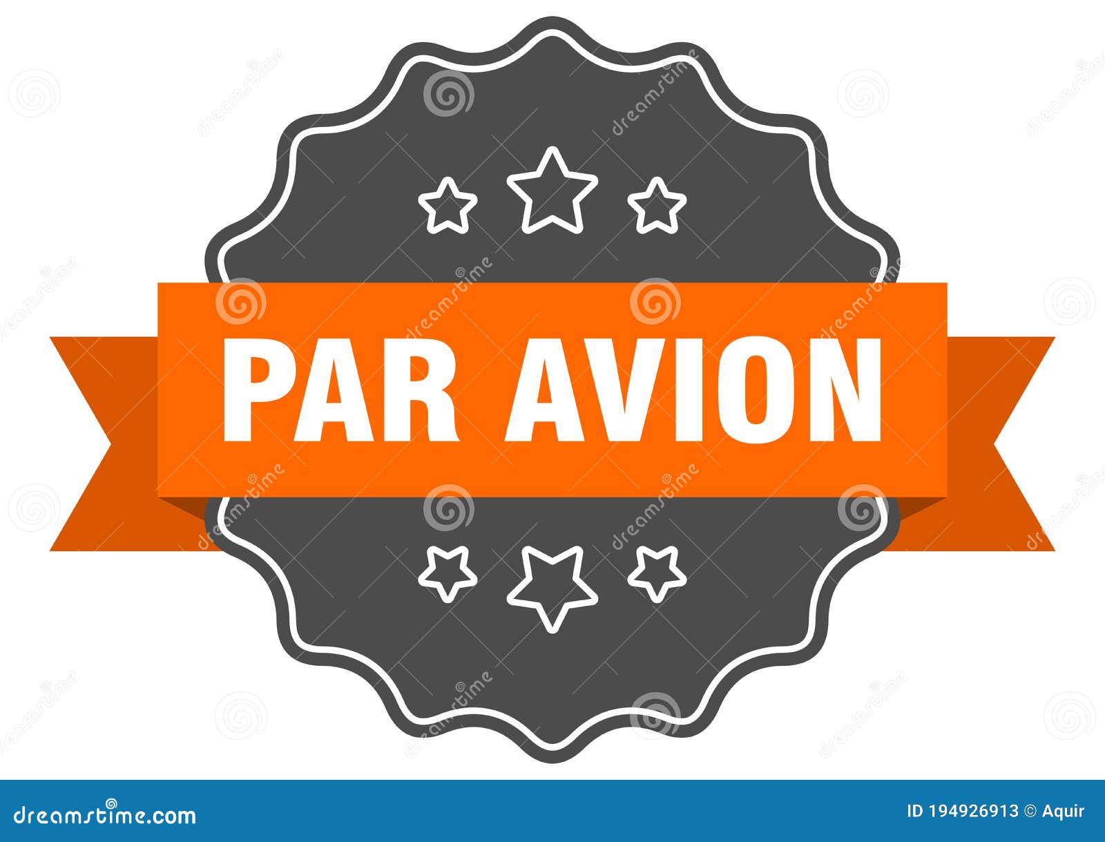Par avion label stock vector. Illustration of vintage - 194926913