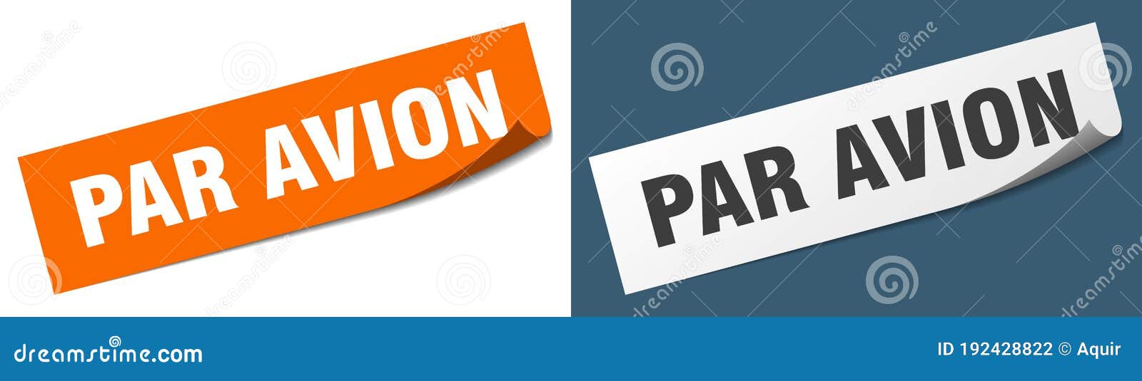 Par Avion Sticker. Par Avion Sign Set Stock Vector - Illustration of ...