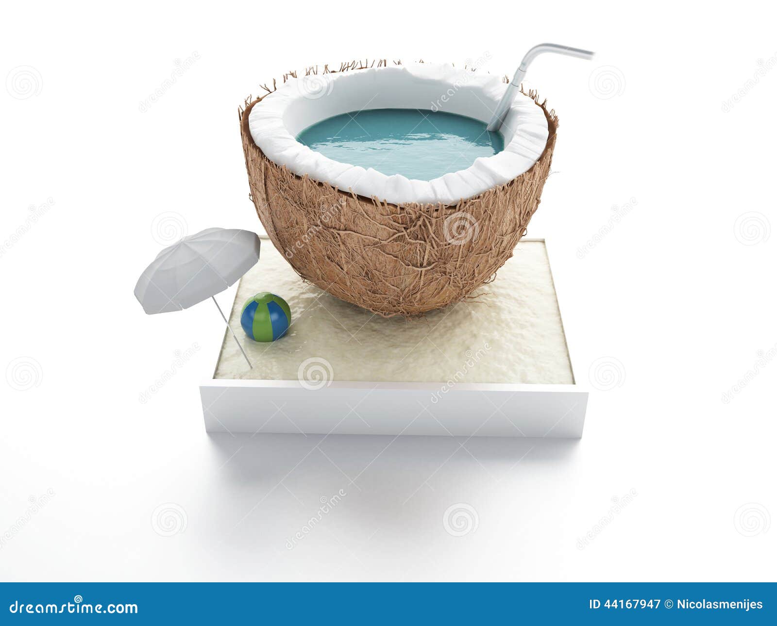 Paraíso Do Coco Conceito Do Verão Ilustração Stock - Ilustração de ...