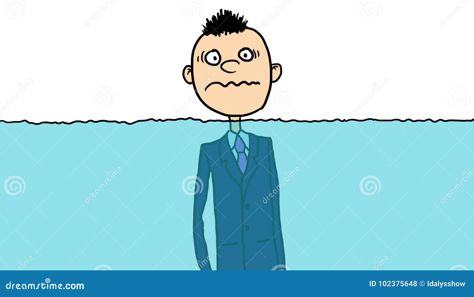 Para ahogar el ejemplo stock de ilustración. Ilustración de ahogado ...